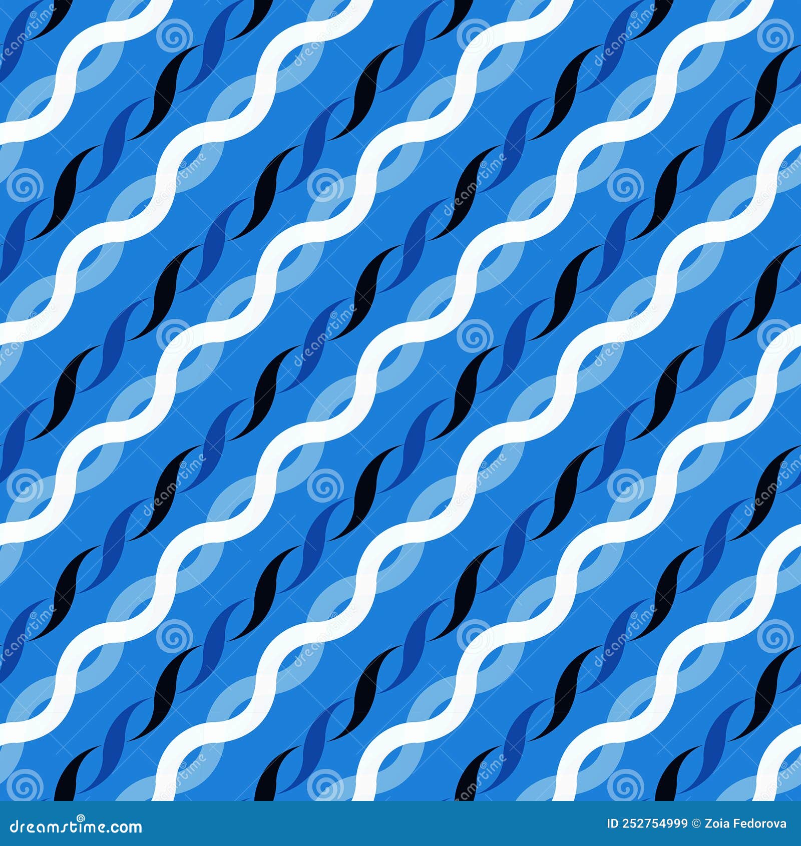 Seamless Waves Pattern stock illustration. Illustration of seamless ...