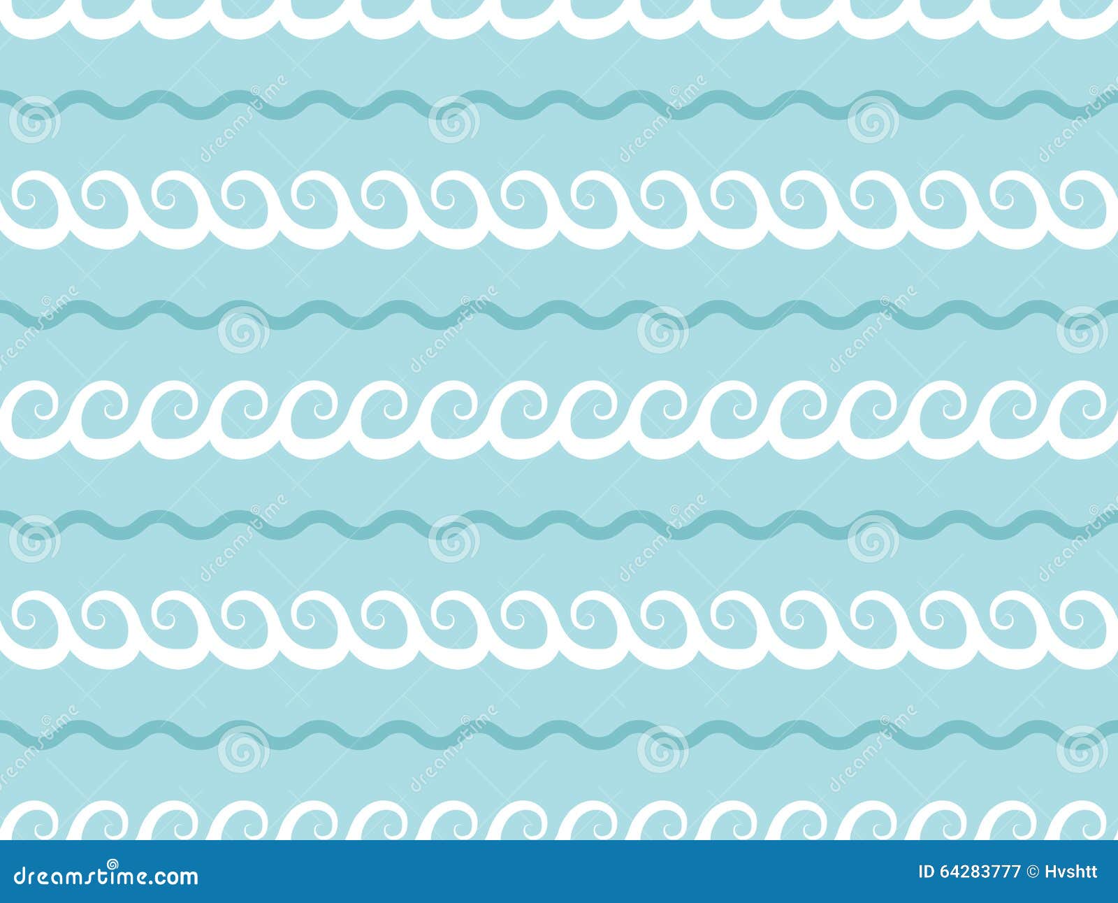Seamless Waves Pattern. Vector Background Stock Illustration ...