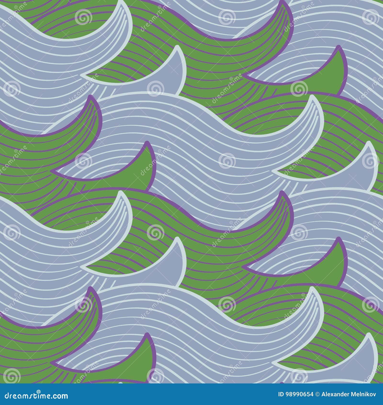Seamless waves patterns stock vector. Illustration of graphic - 98990654