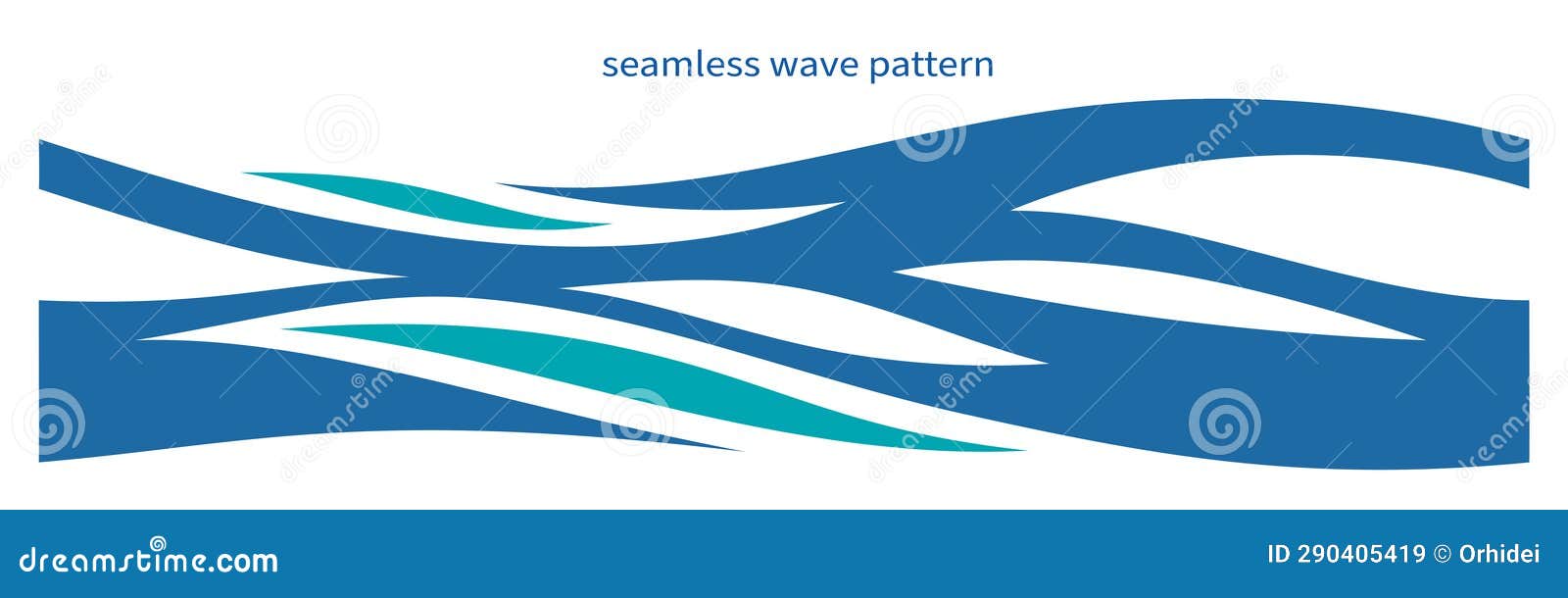 Seamless Wavy Curve Wave Free Form Stock Vector - Illustration of ...