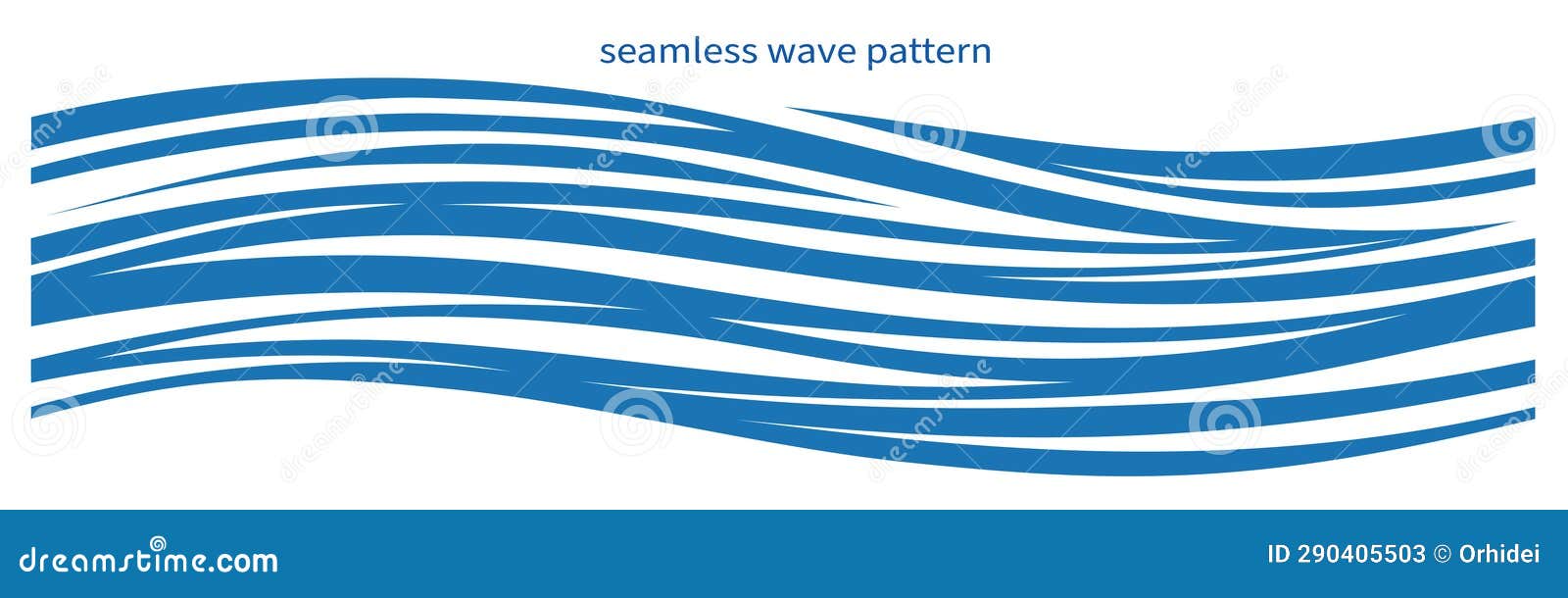 Seamless Wavy Curve Wave Free Form Stock Illustration - Illustration of ...