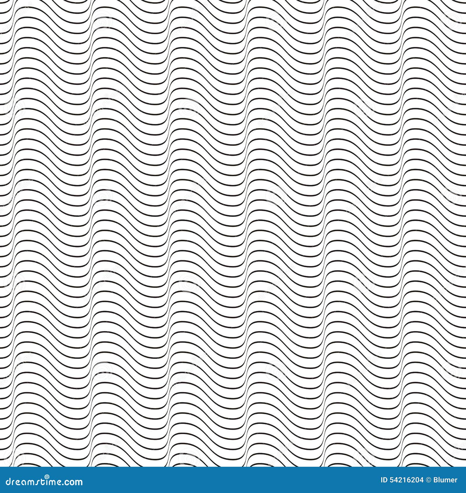 Seamless wavy line pattern stock vector. Illustration of isolated ...