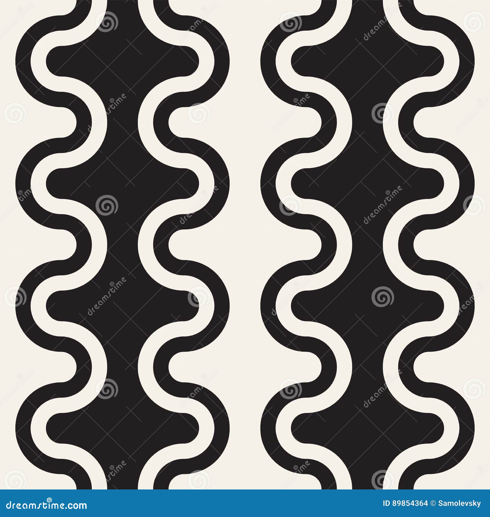 Seamless Wavy Lines Pattern. Repeating Vector Texture. Stylish Stripes ...