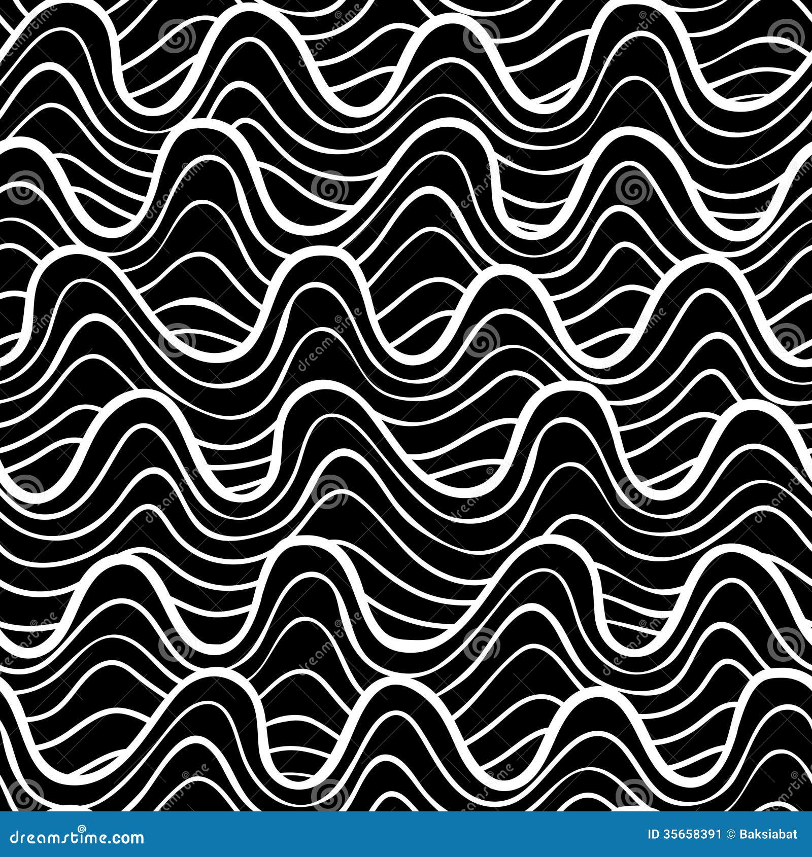 Seamless wavy pattern stock vector. Illustration of curly - 35658391