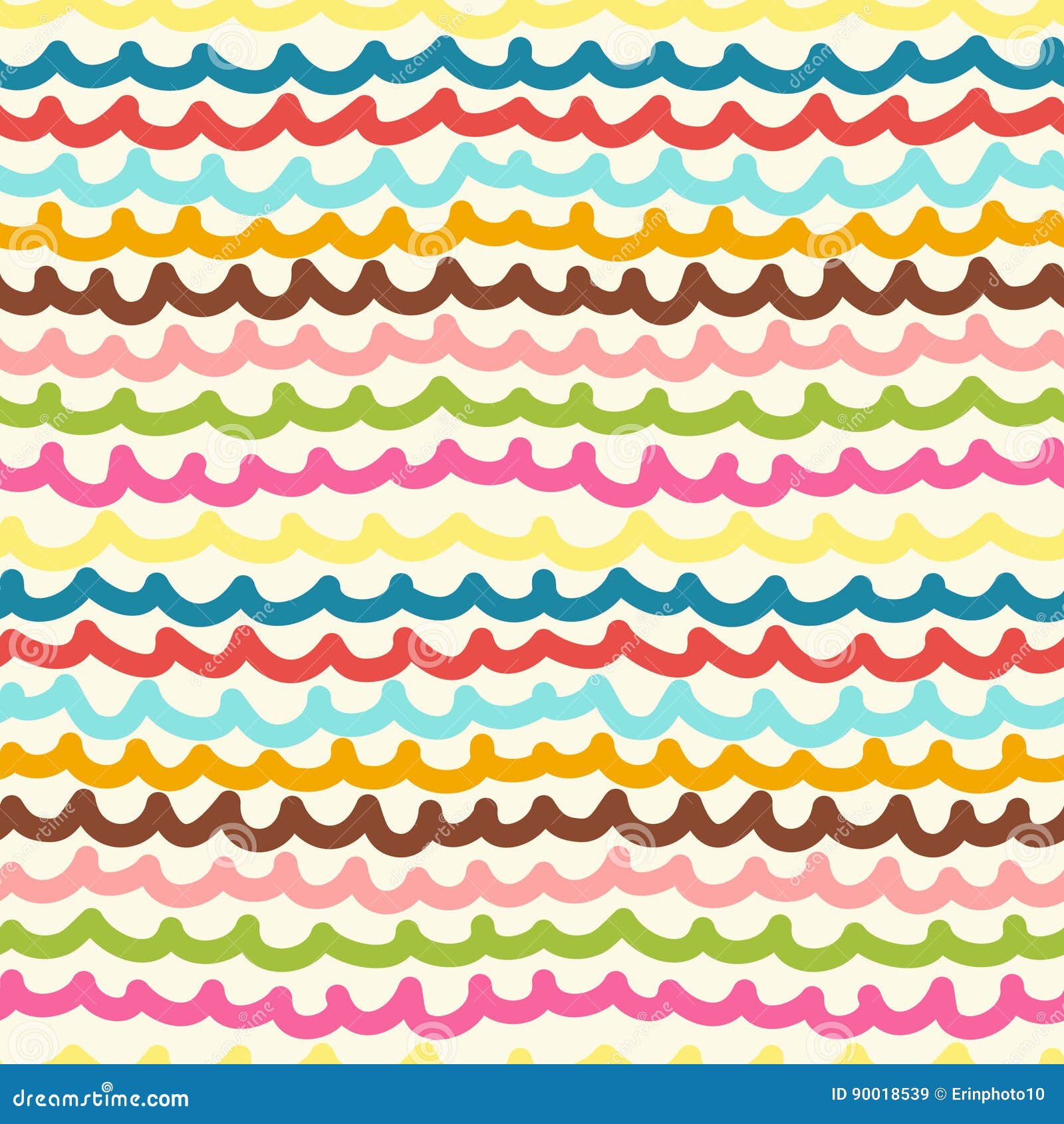 Seamless Wavy Pattern. Vector Illustration Stock Vector - Illustration ...
