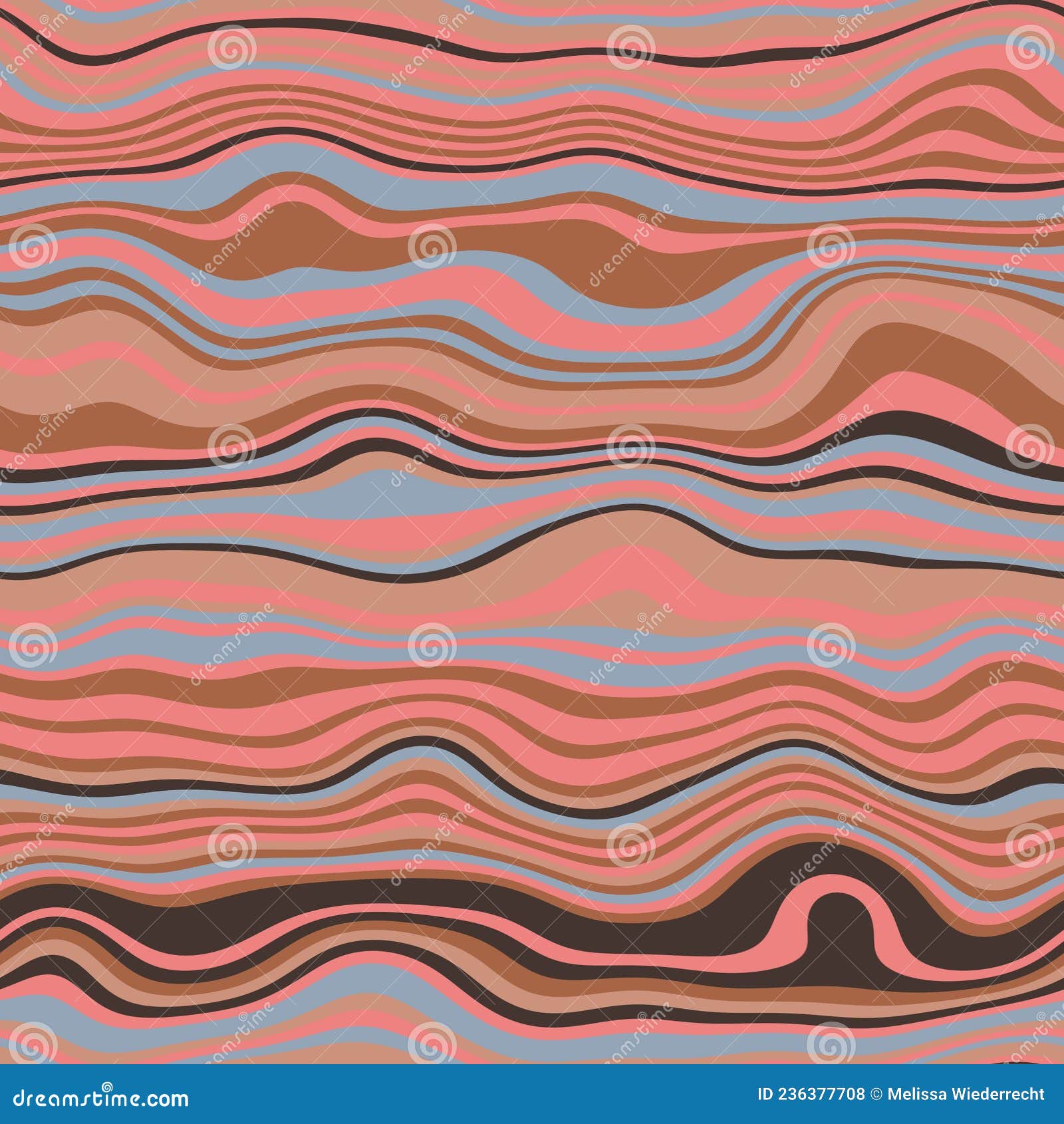 Seamless Wavy Stripe Surface Pattern Design for Print Stock ...