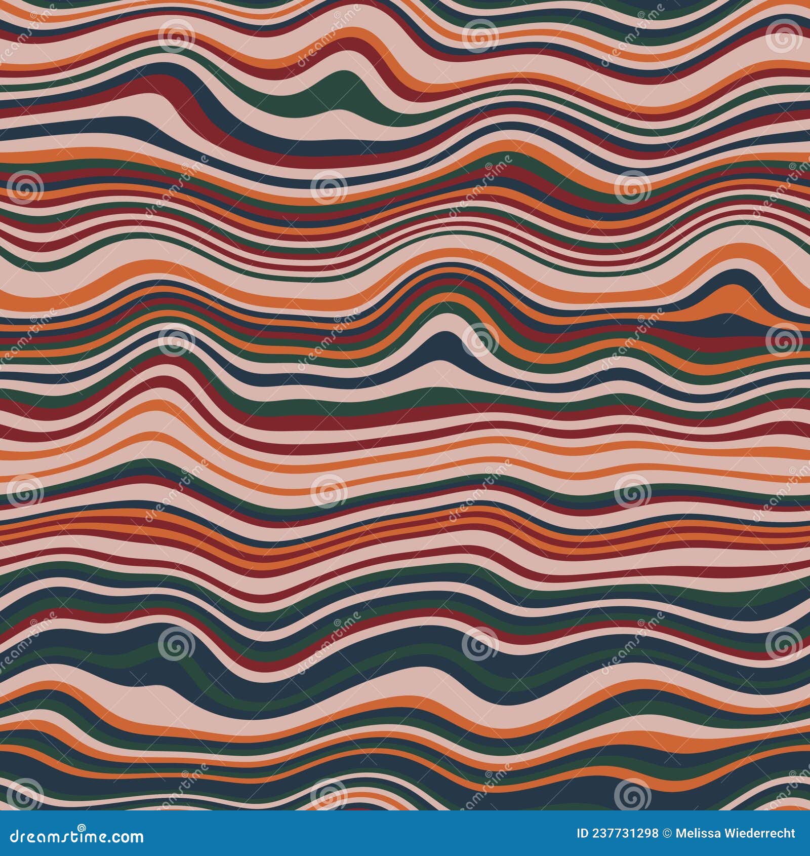 Seamless Wavy Stripe Surface Pattern Design for Print Stock ...