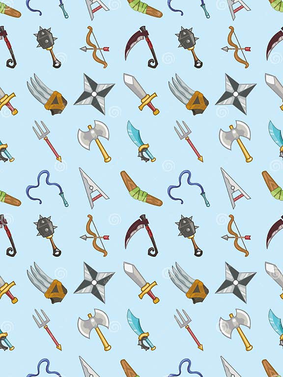 Seamless weapon pattern stock vector. Illustration of black - 28072198