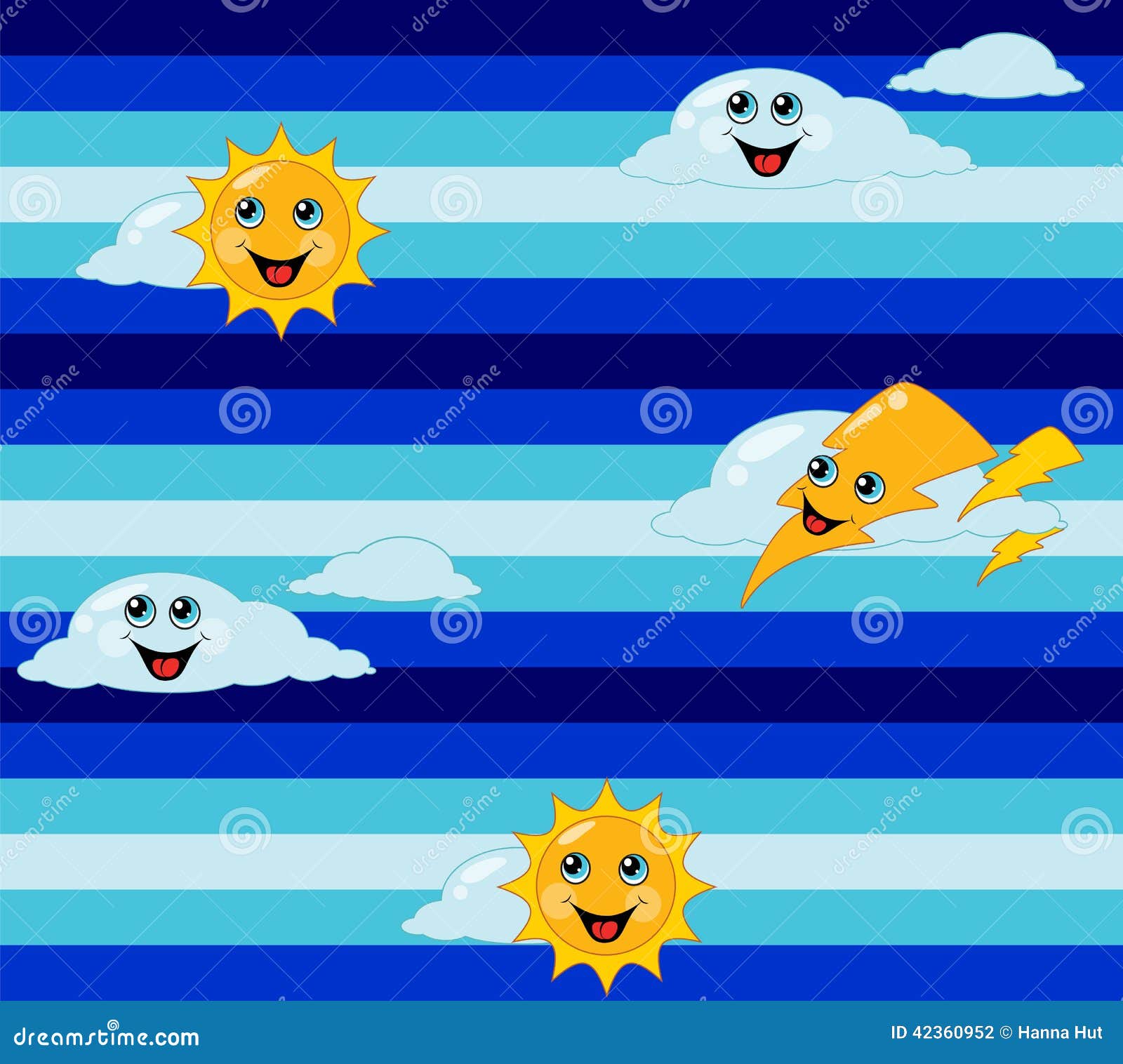 Seamless Weather Children S Background Stock Vector - Illustration of ...