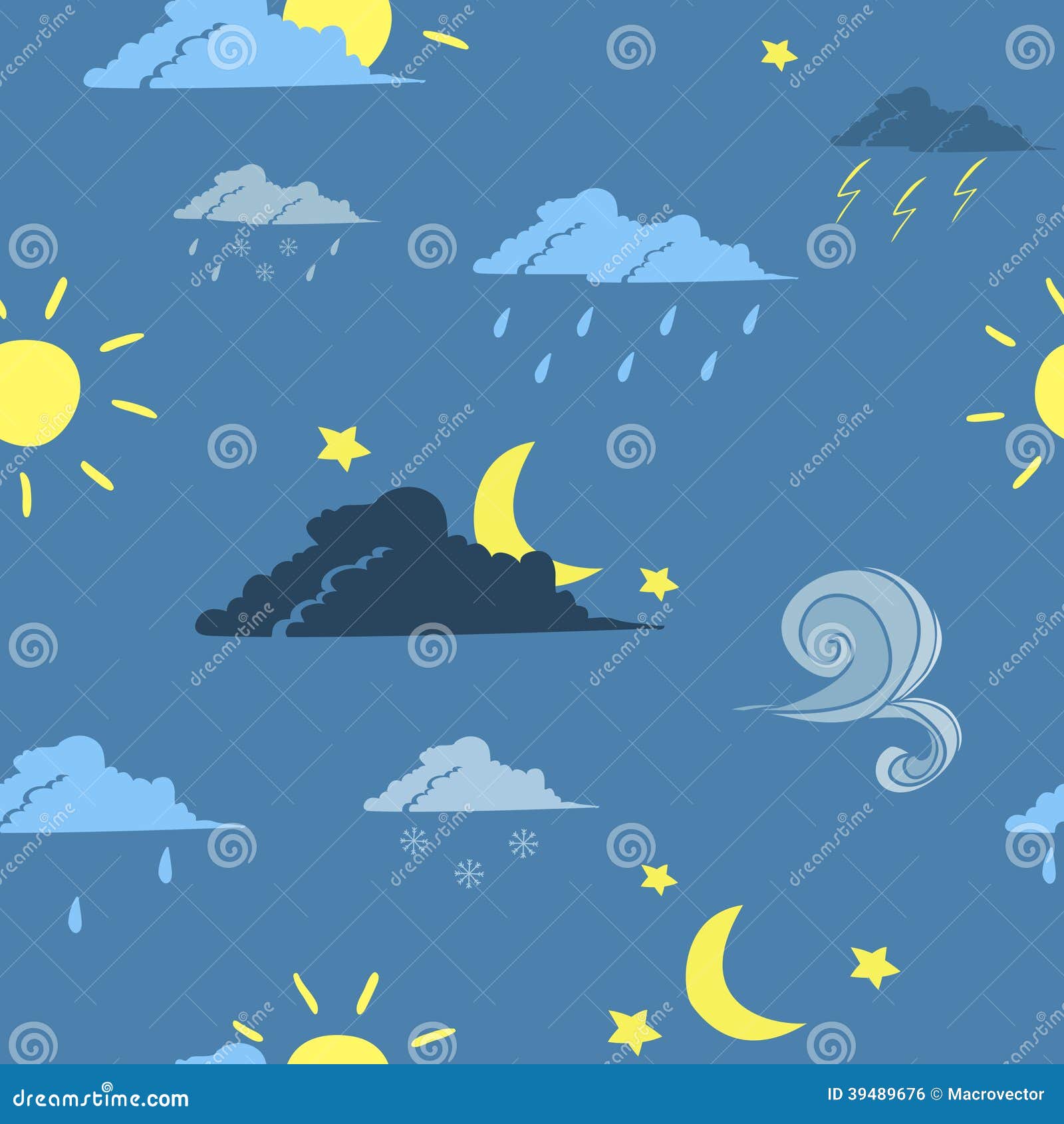 Seamless Weather Background Vector Illustration | CartoonDealer.com ...