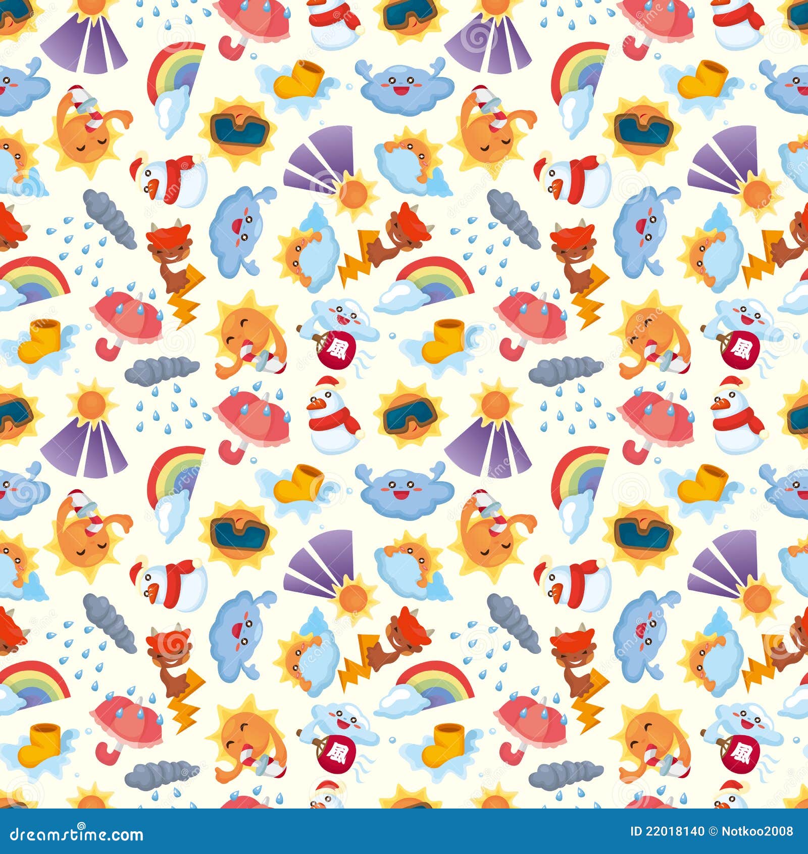 Seamless weather pattern stock vector. Illustration of decor - 22018140