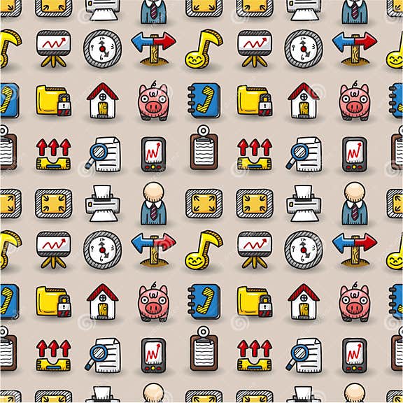 Seamless web icons pattern stock vector. Illustration of chart - 20453370