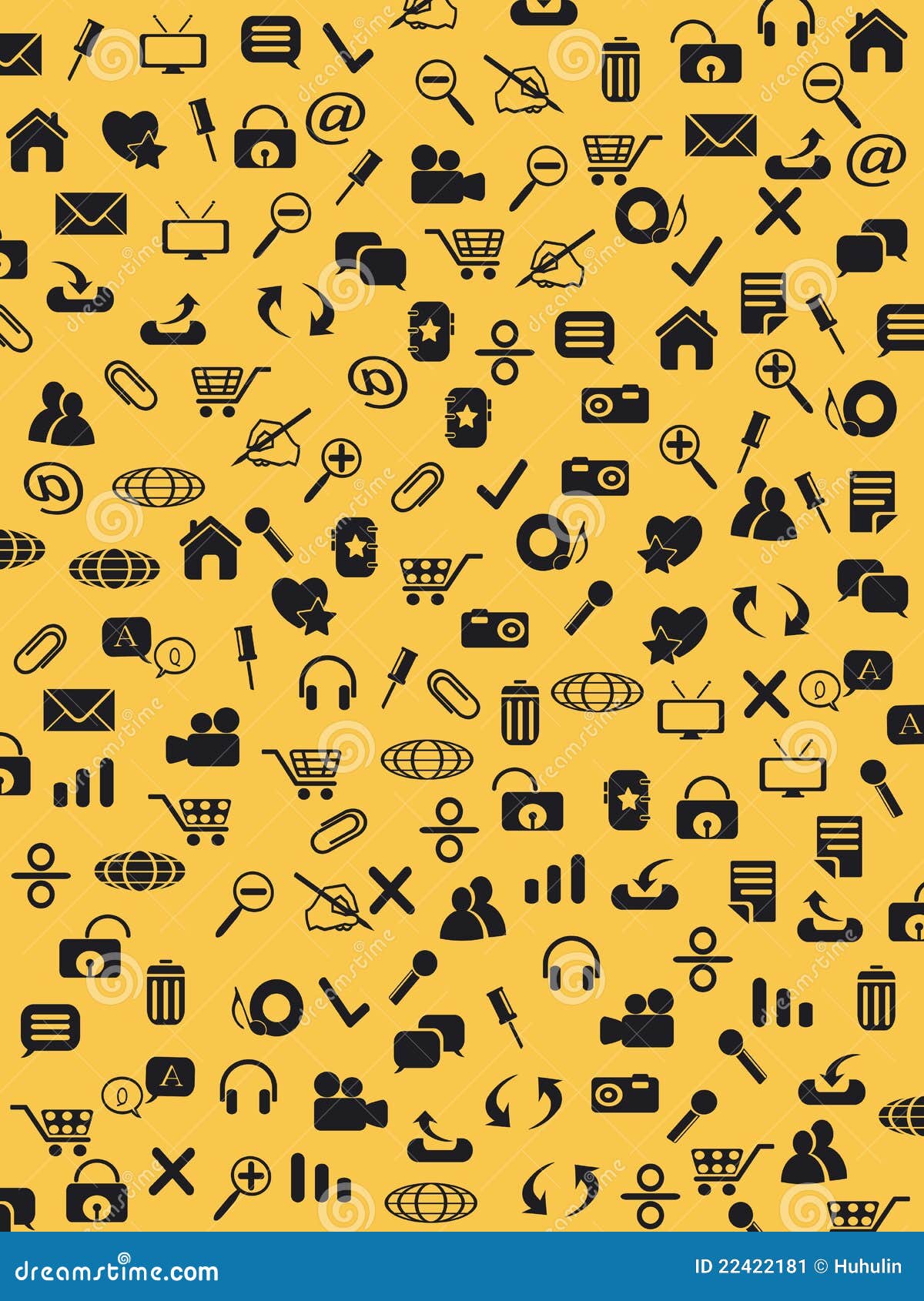 Seamless web icons pattern stock vector. Illustration of lock - 22422181