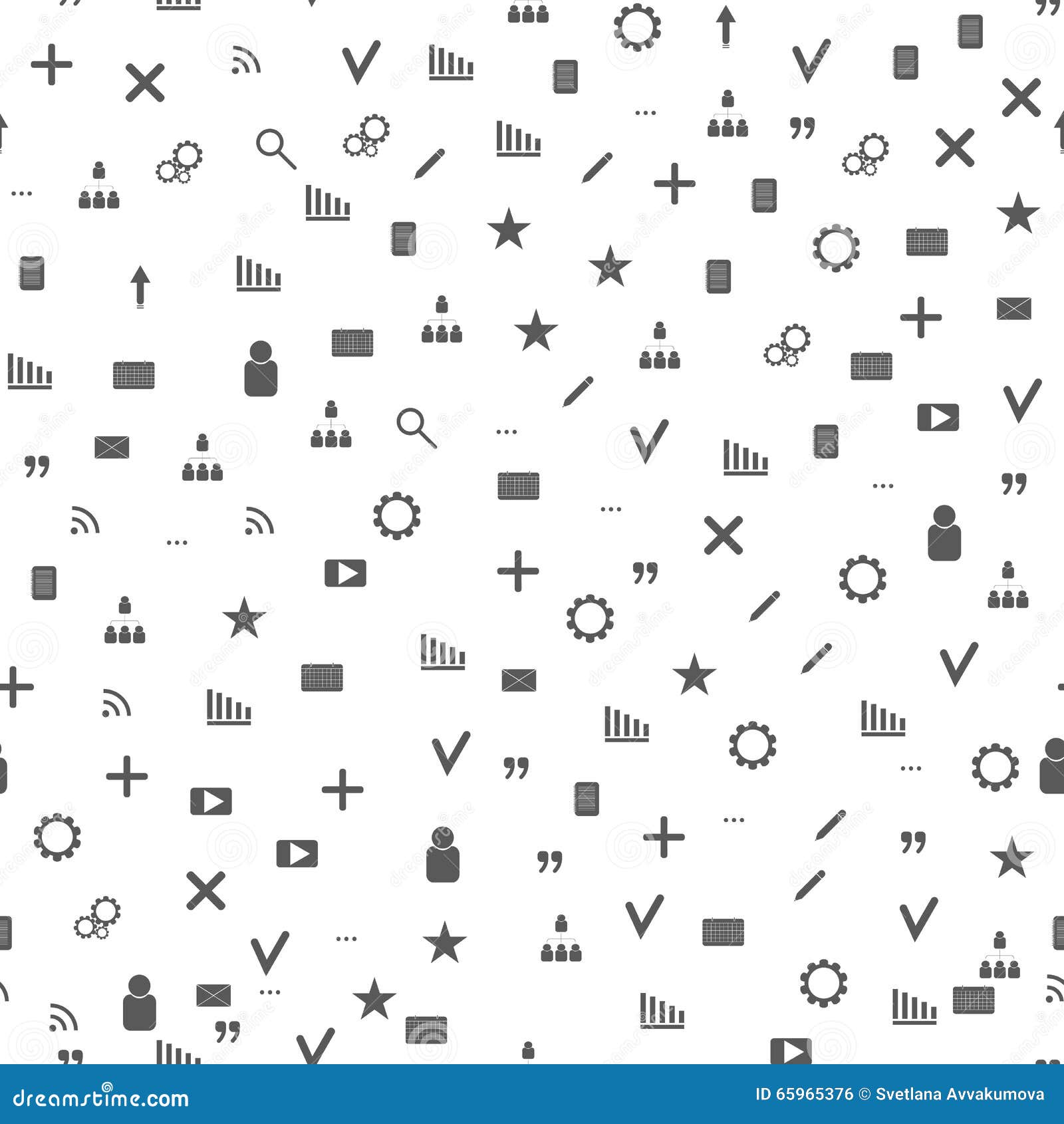 Seamless Web Icons Pattern. Gray Icons Web Sites and Blogs Stock Vector ...