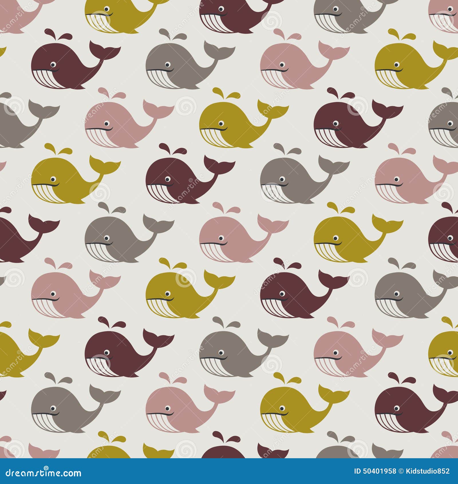 Seamless whales pattern stock vector. Illustration of cute - 50401958