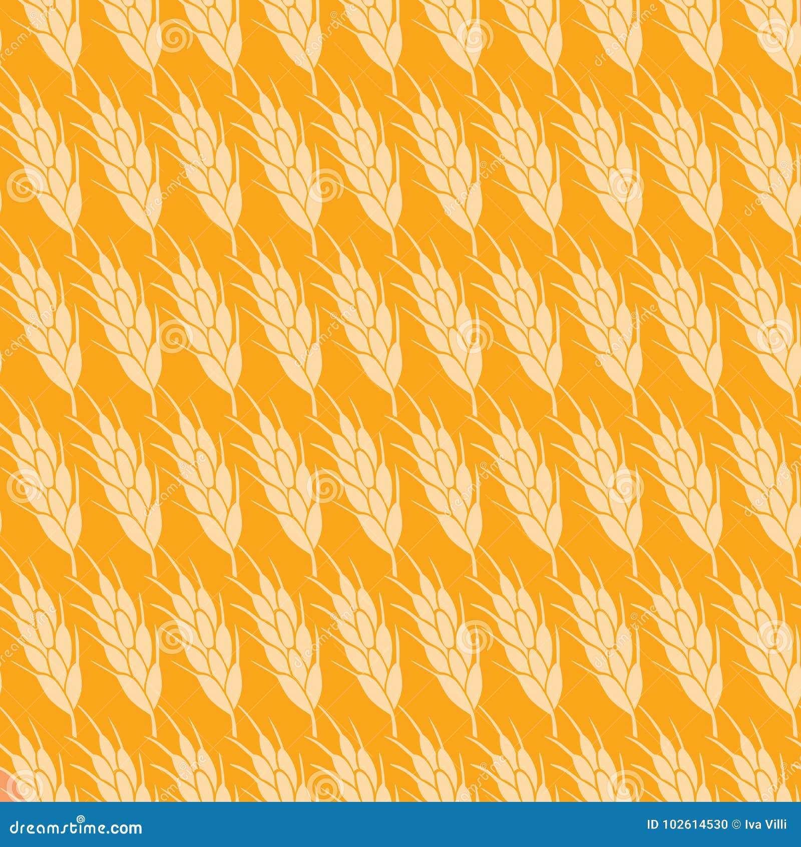 Seamless wheat pattern stock vector. Illustration of silhouette - 102614530