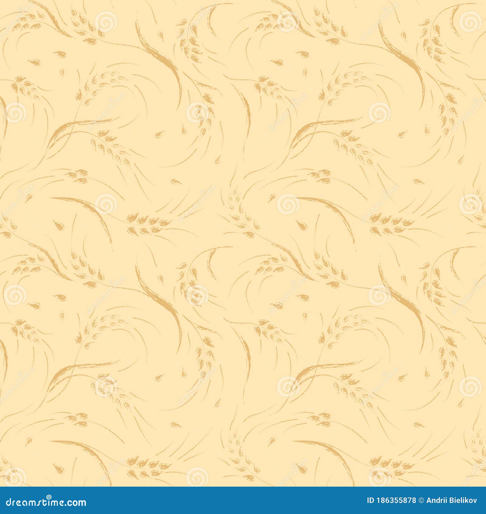 Seamless Wheat Pattern Packaging Background. Stock Vector ...