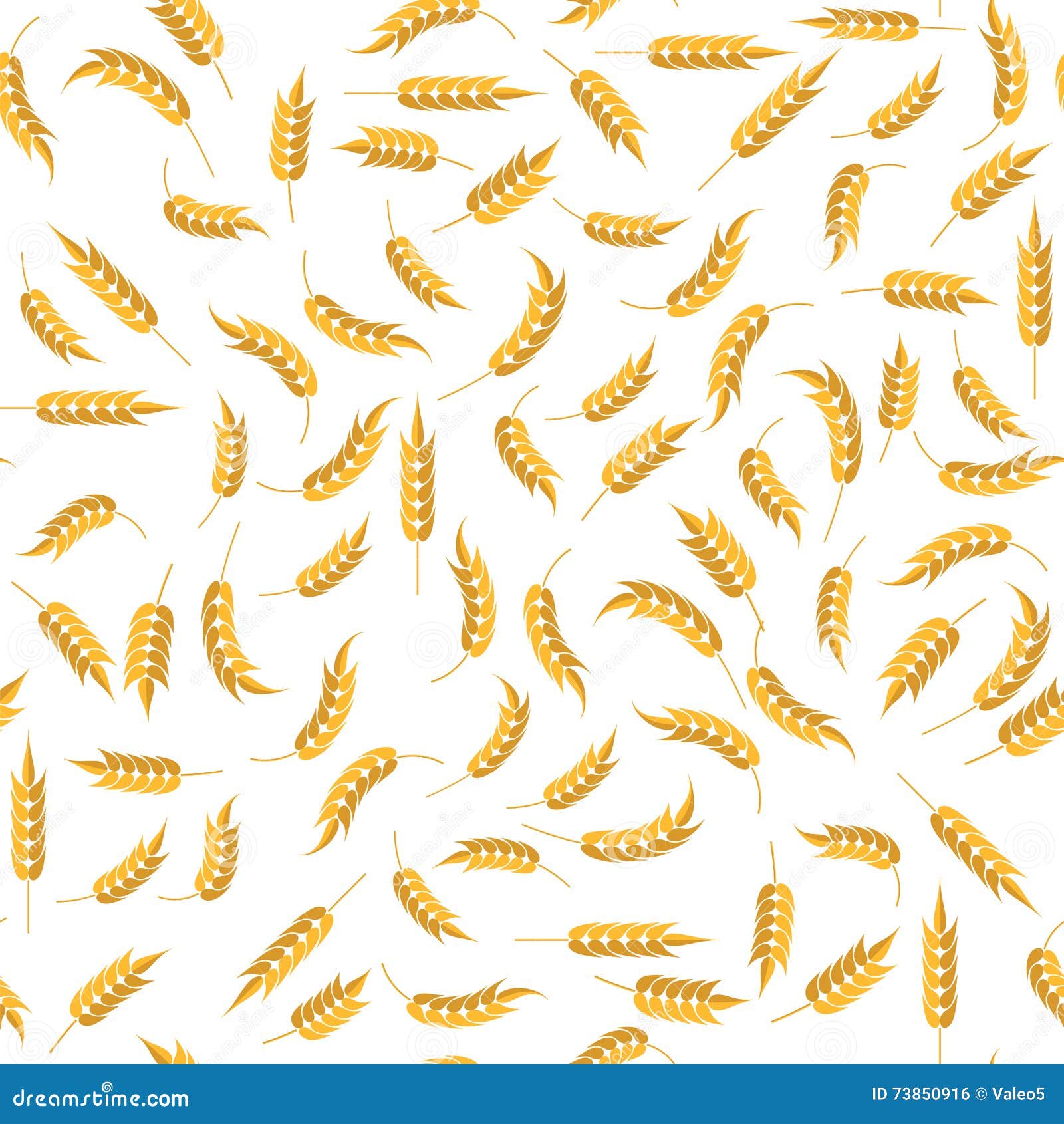 Seamless Wheat Pattern stock vector. Illustration of bakery - 73850916