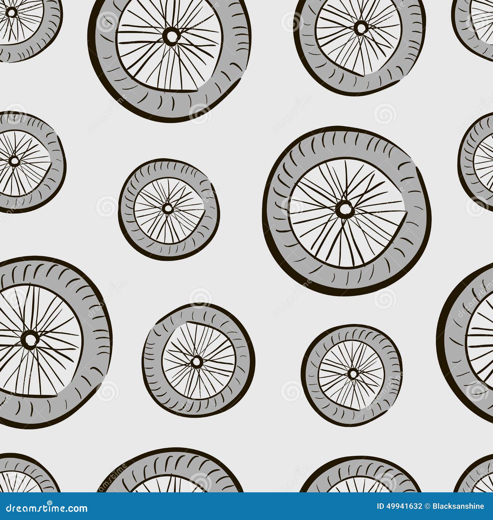 Seamless Wheels Pattern Vector Illustration | CartoonDealer.com #71418220