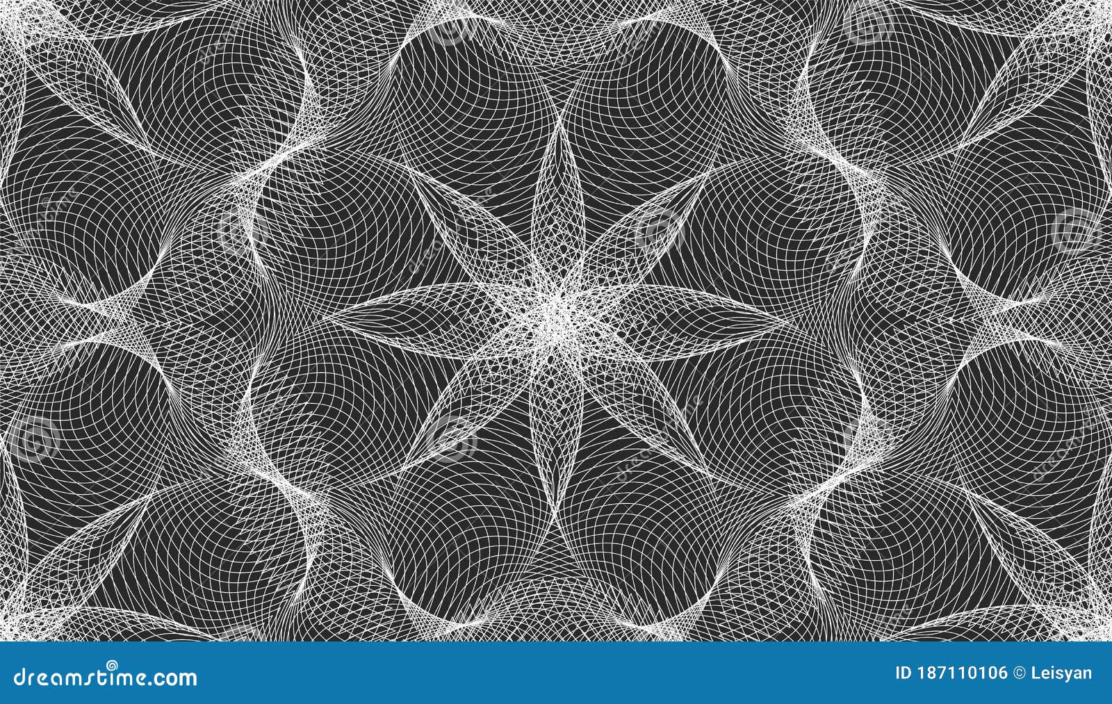 Seamless White Abstract Spirographic Pattern Stock Vector ...