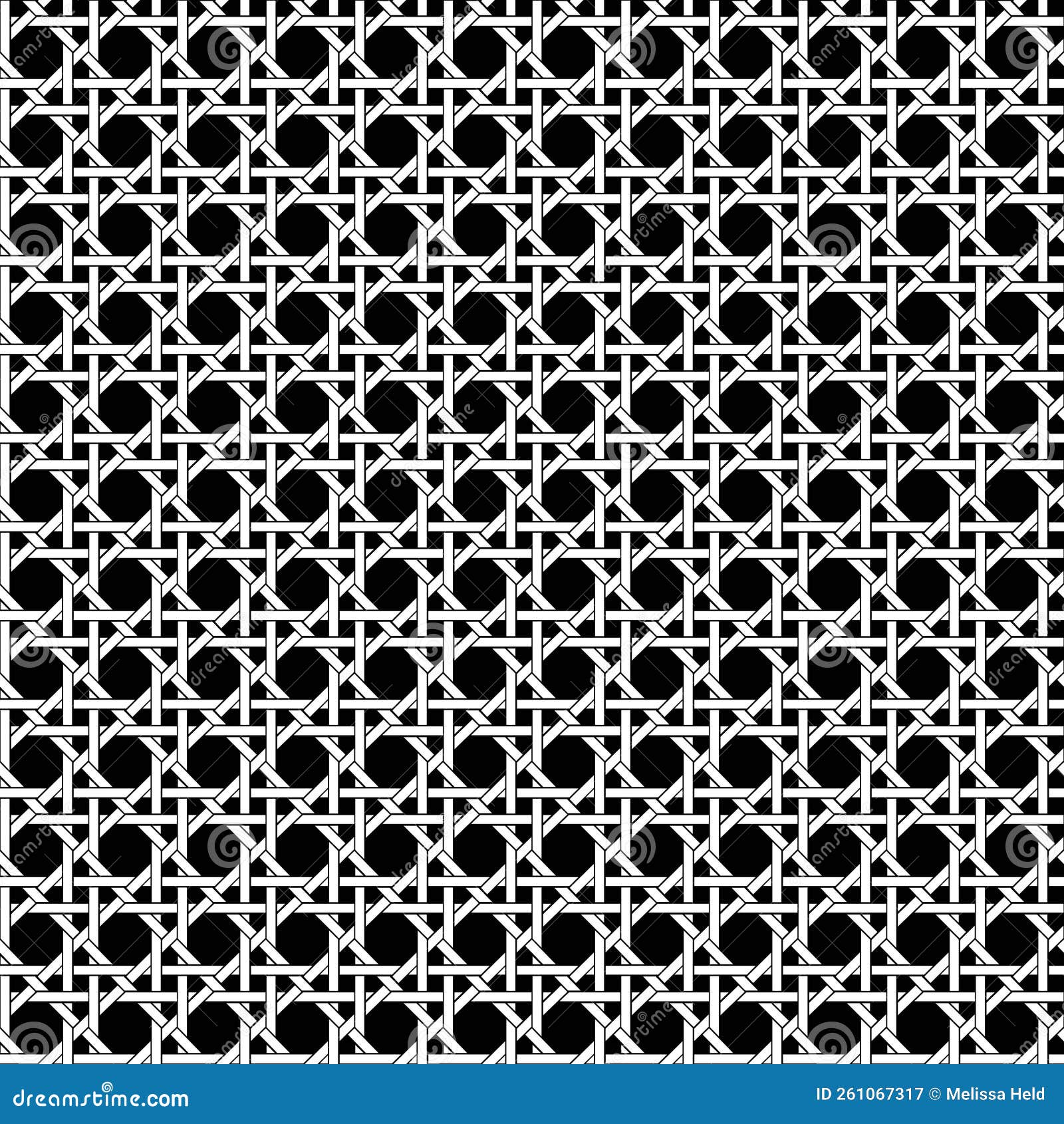 Seamless White Black Vector Caning Weave Pattern Stock Vector ...