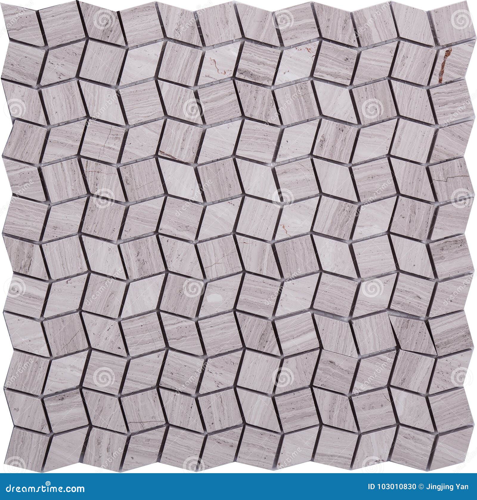 Seamless White Diamond-shaped Marble Mosaic Pattern Stock Photo - Image ...