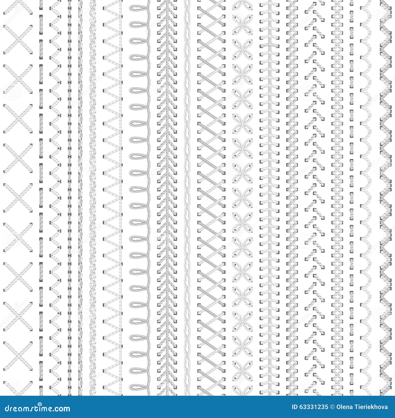 Stitches And Dividers Cartoon Vector | CartoonDealer.com #32763375