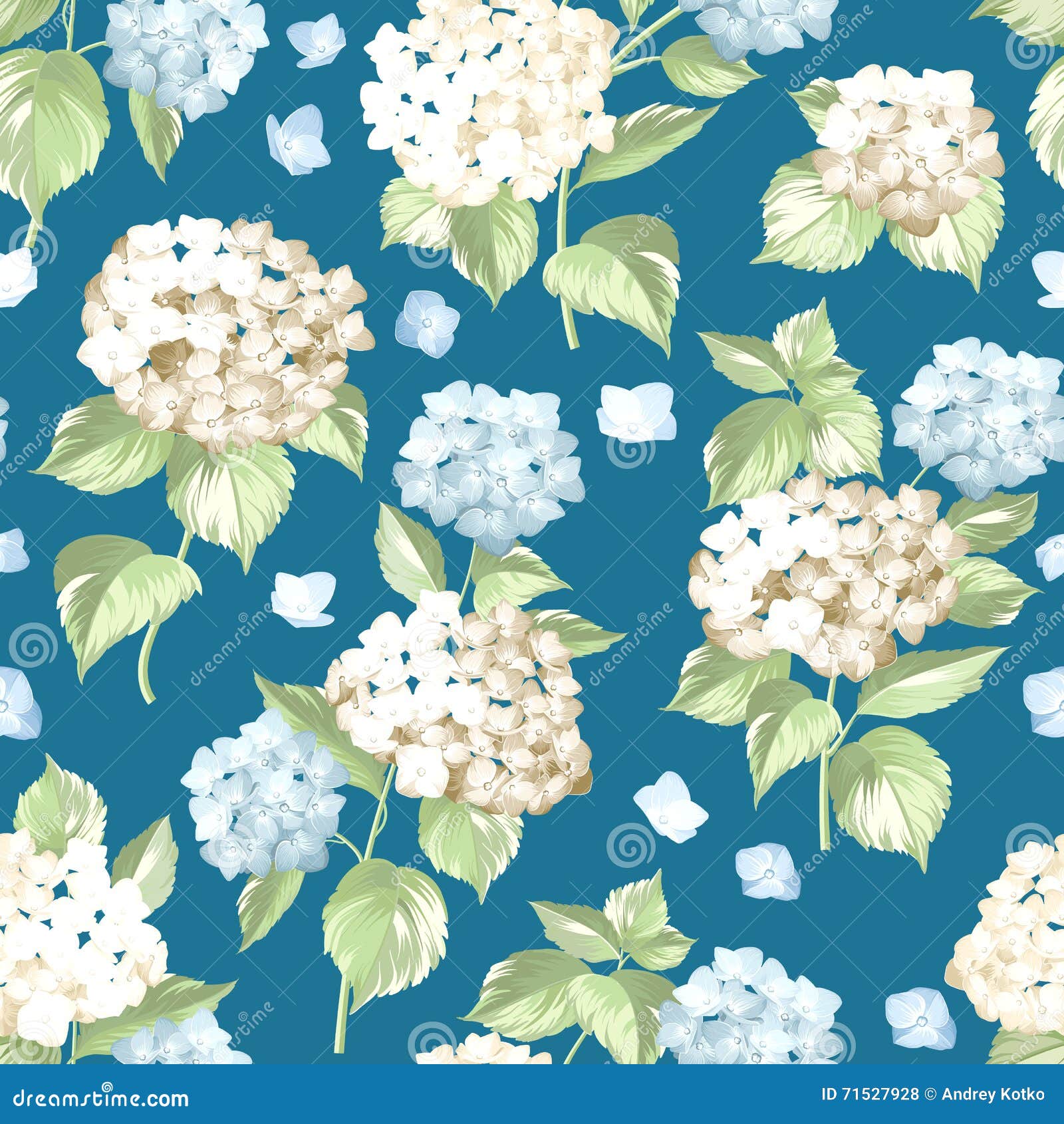 Seamless White Flowers Pattern. Stock Vector - Illustration of ...