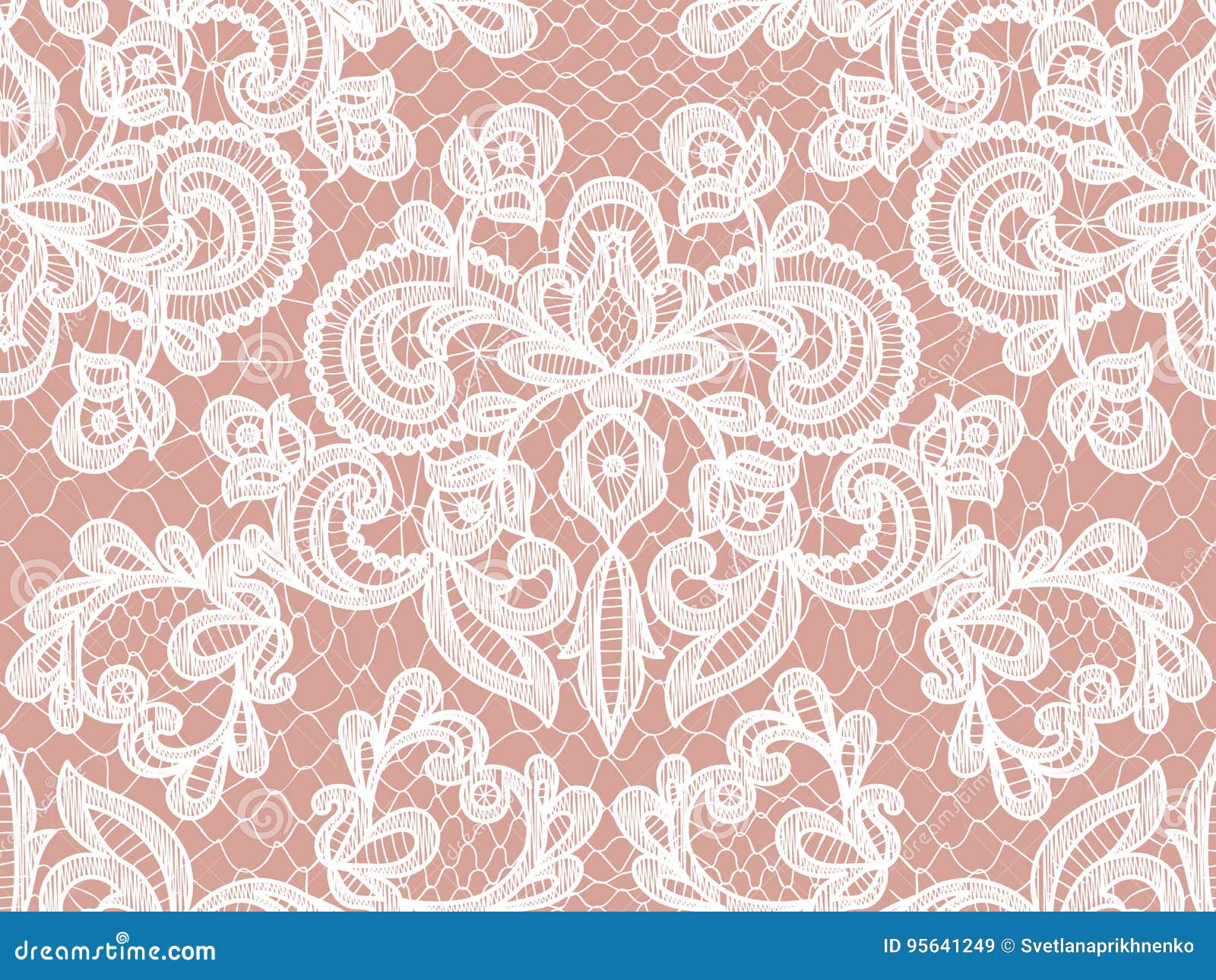 Seamless white lace stock vector. Illustration of romantic - 95641249