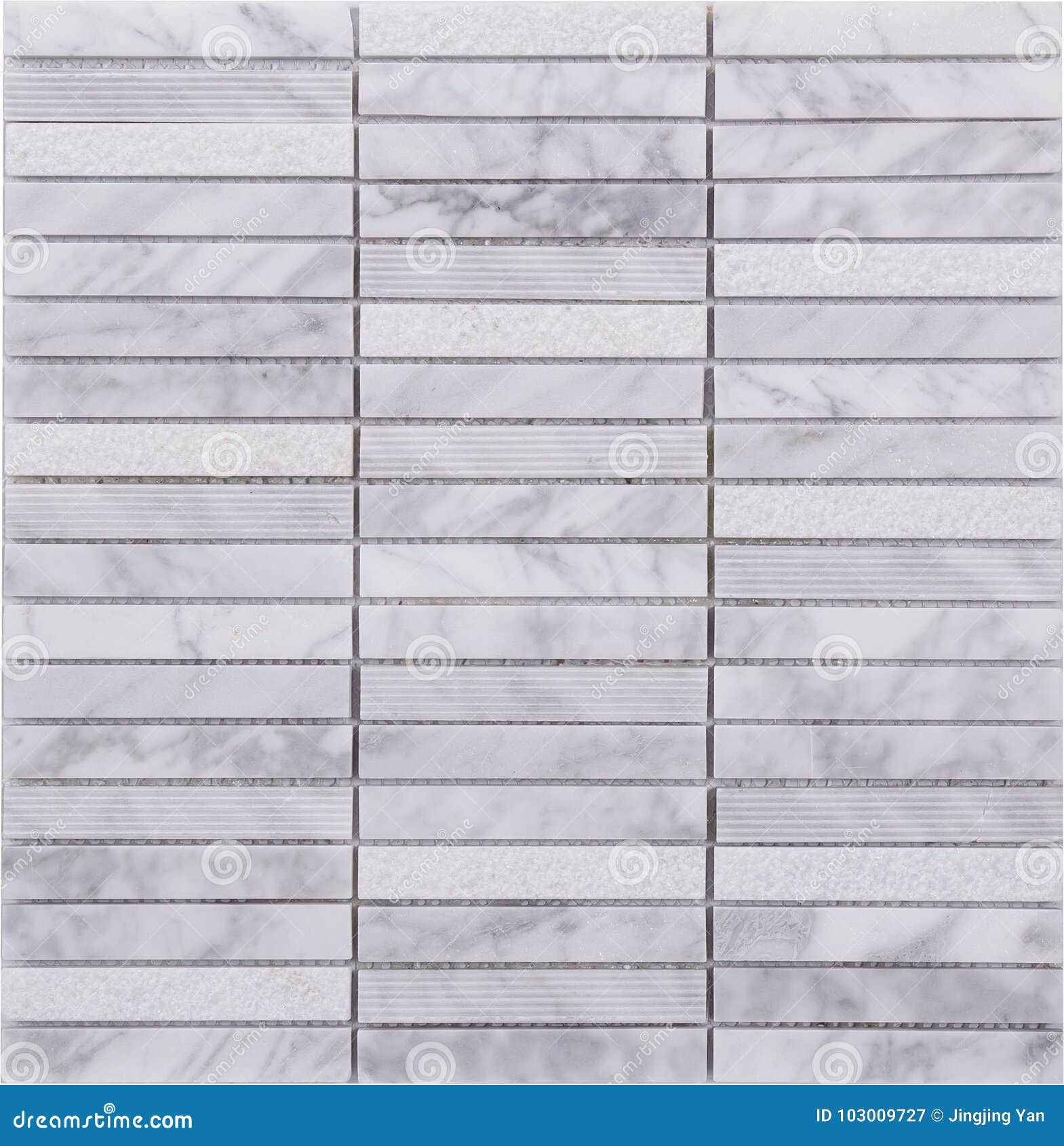 Seamless White Rectangle Marble Mosaic Pattern Stock Image - Image of ...