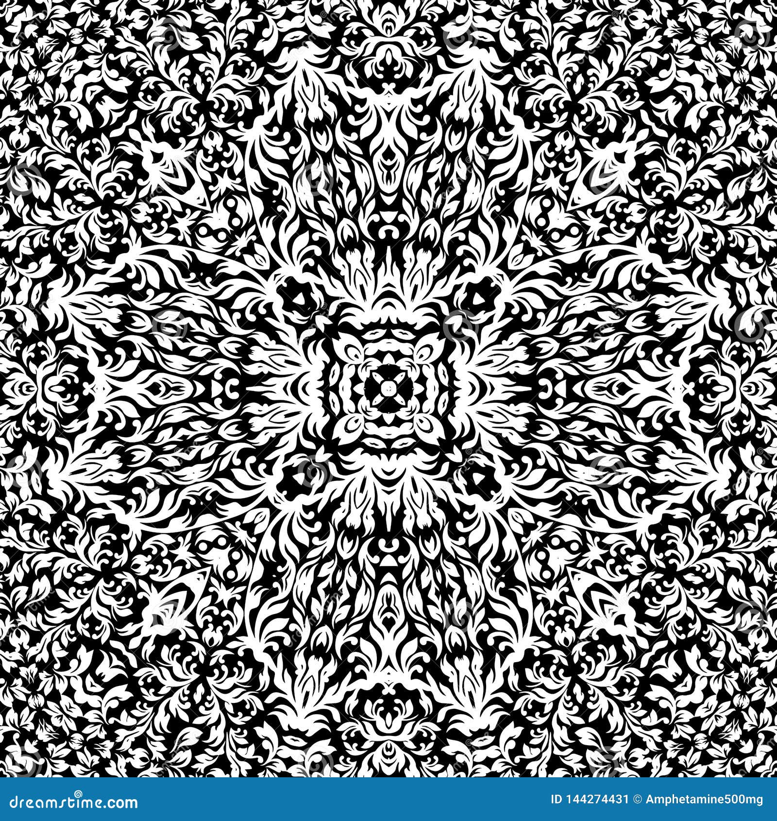 Seamless White Vintage Pattern Stock Illustration - Illustration of ...
