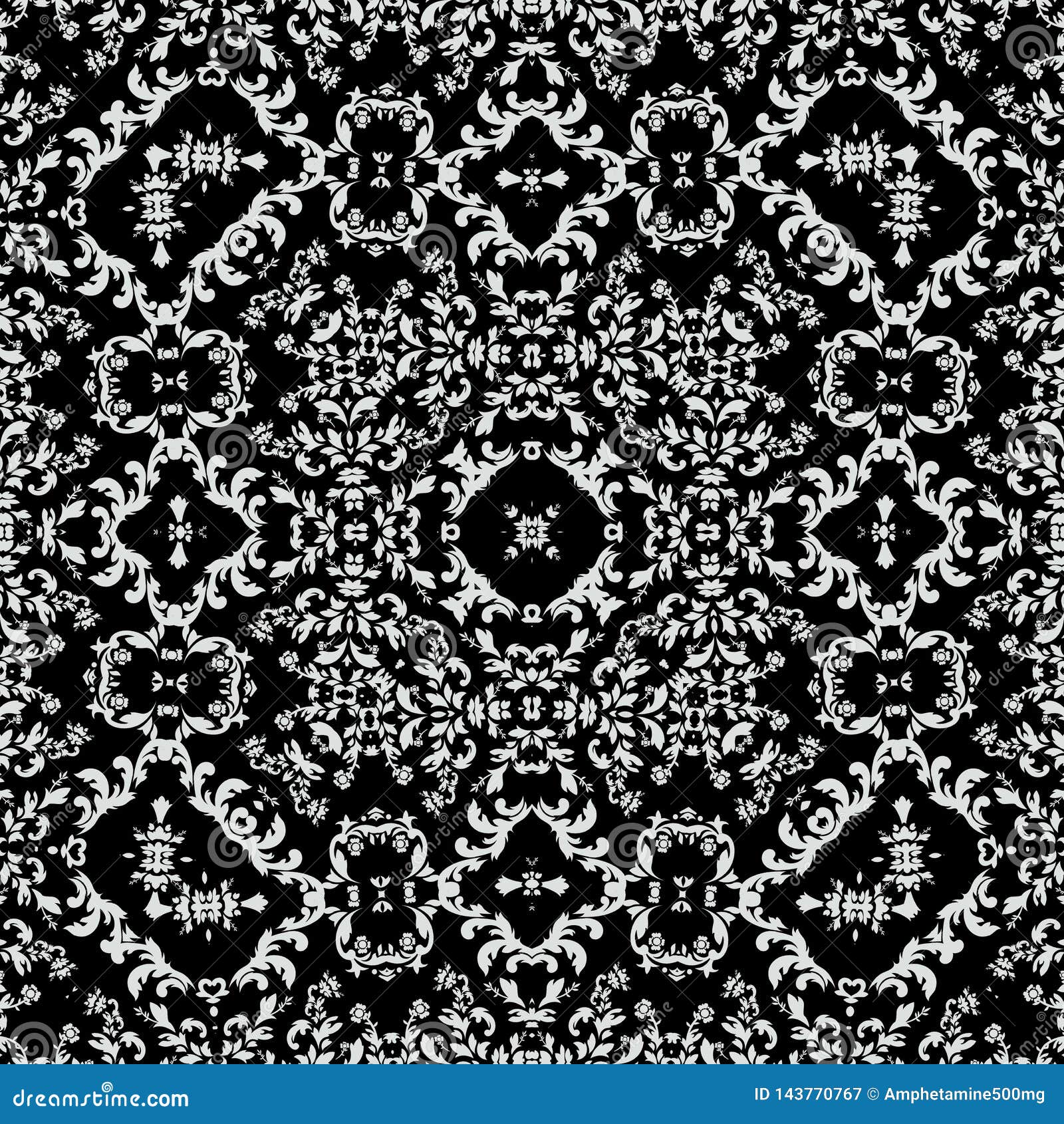 Seamless White Vintage Pattern Stock Illustration - Illustration of ...
