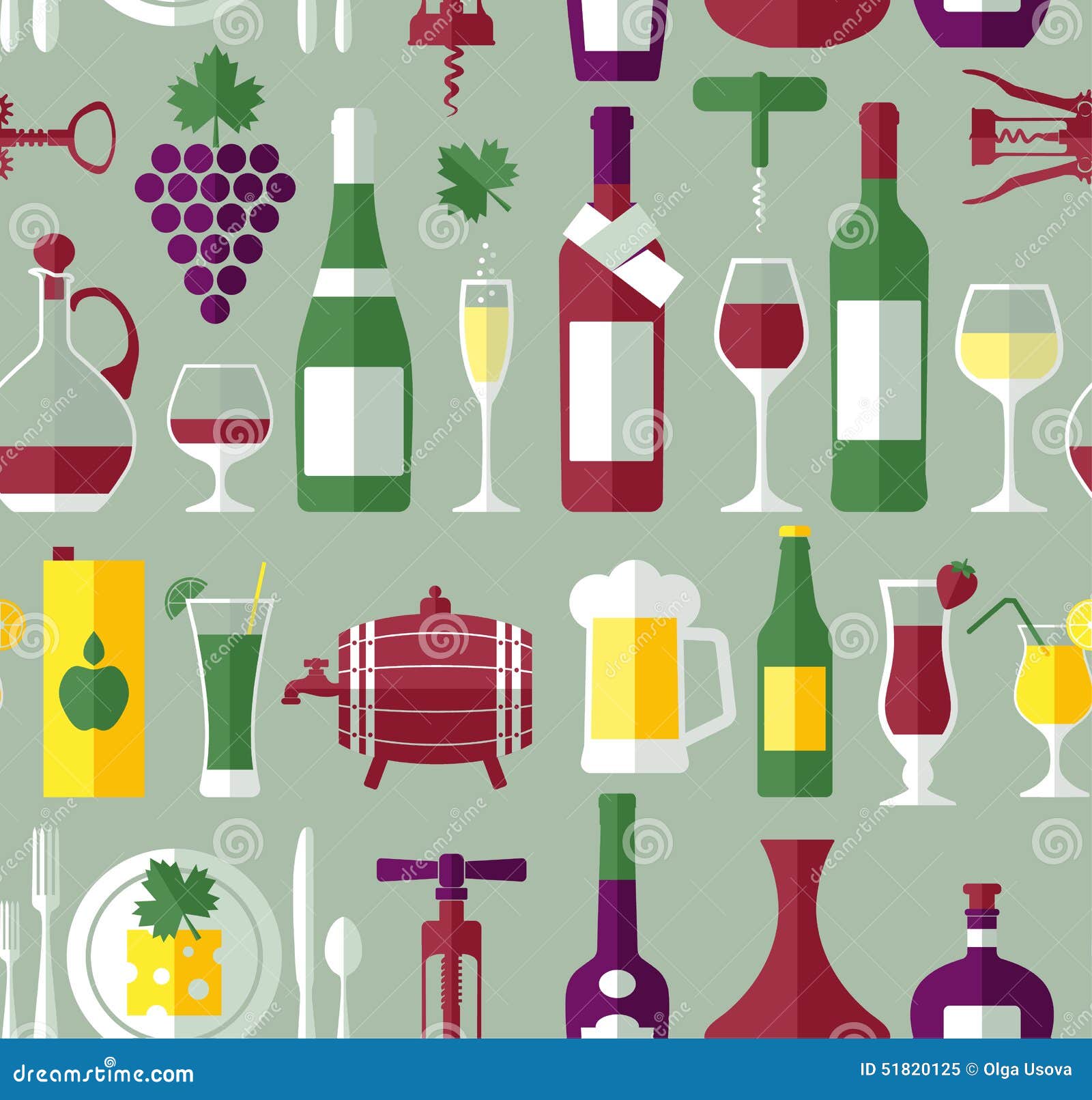 Seamless wine pattern stock illustration. Illustration of alcohol ...