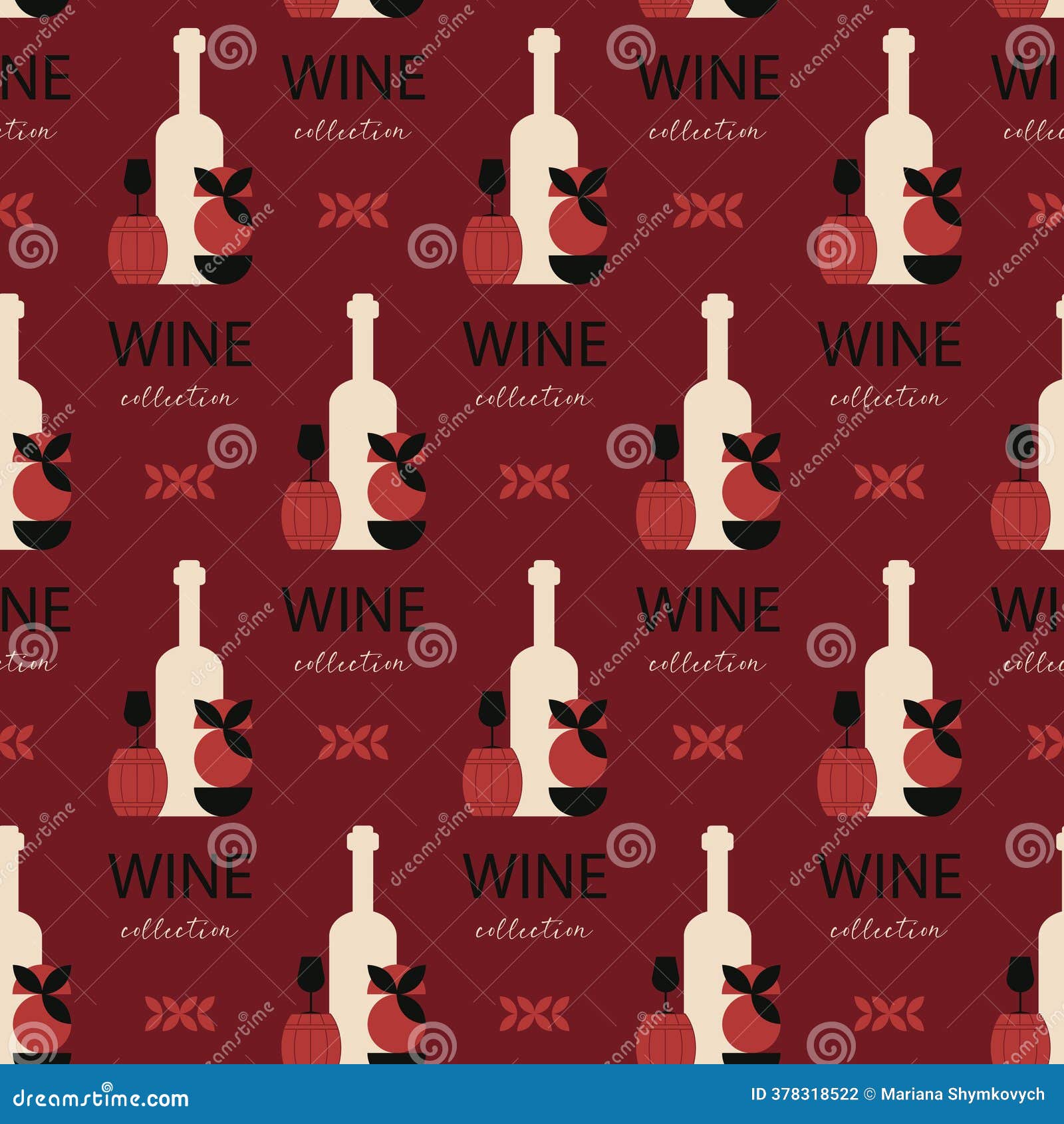 Seamless Wine Pattern. Vector Illustration | CartoonDealer.com #51820214