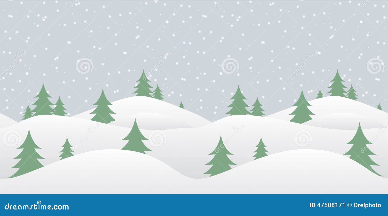 Seamless Winter Background with Falling Snow Stock Vector ...
