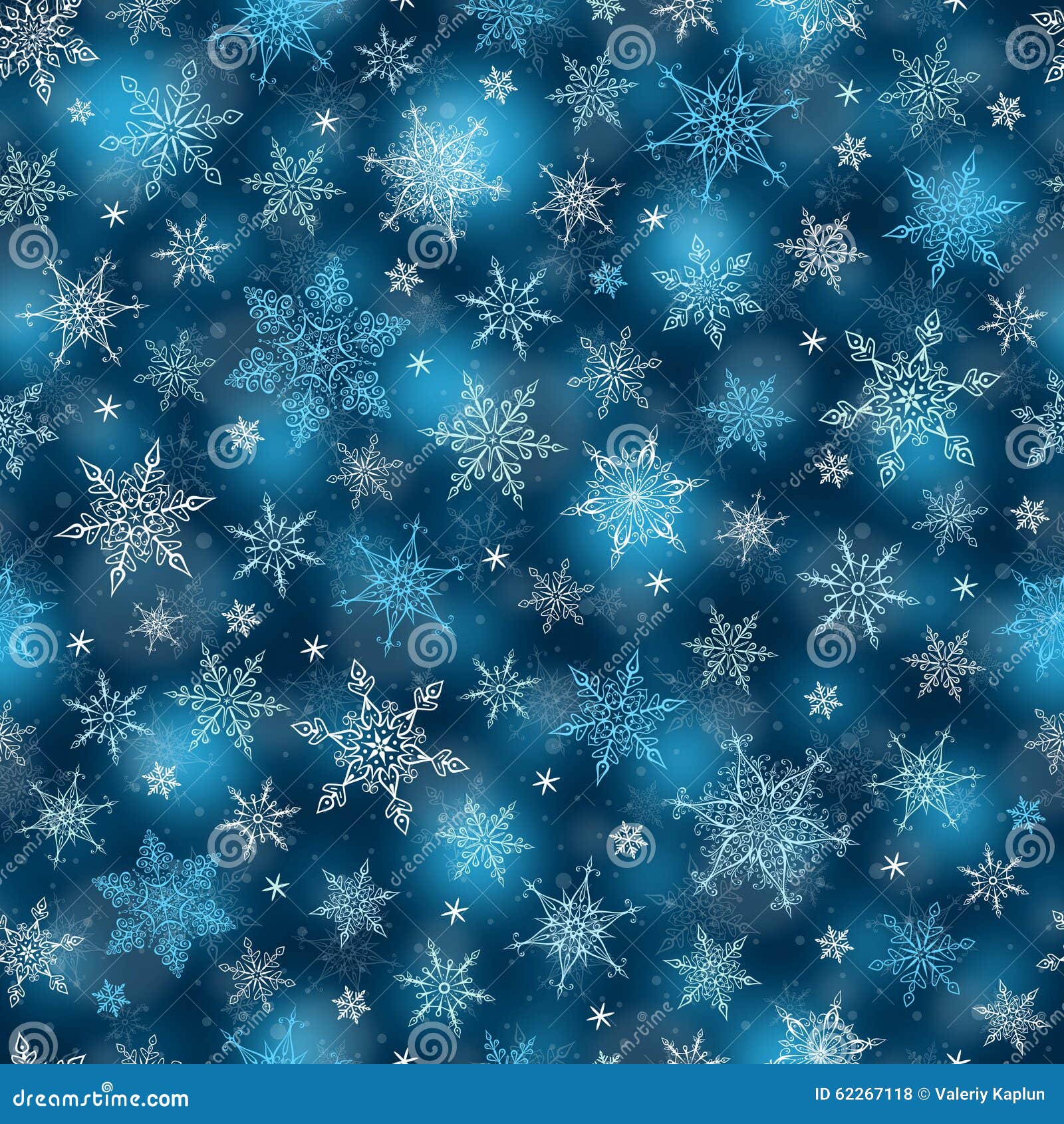 Seamless Winter Background - Snowflakes Pattern Illustration. Stock ...