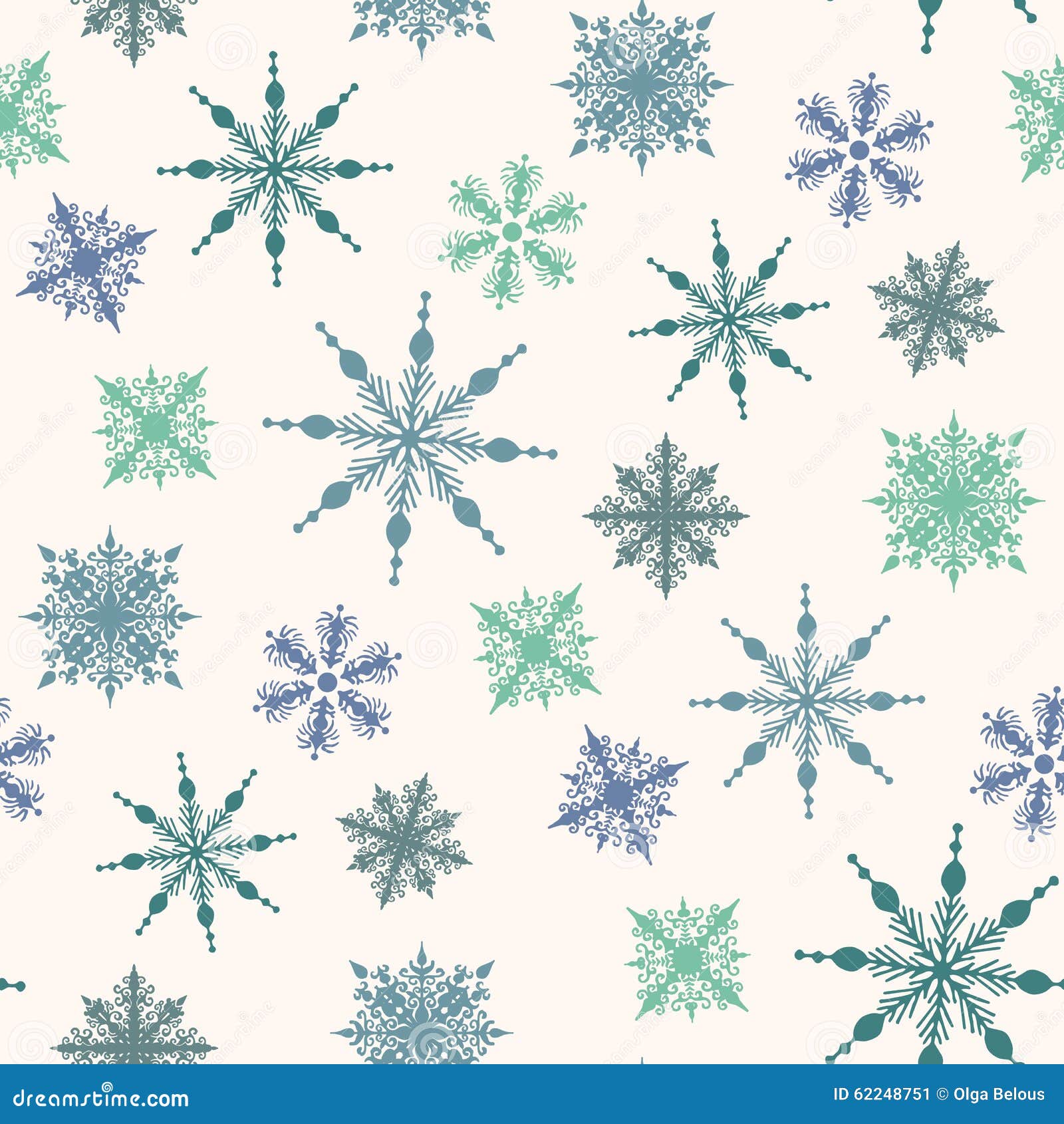 Seamless Winter Background with Snowflakes Stock Vector - Illustration ...