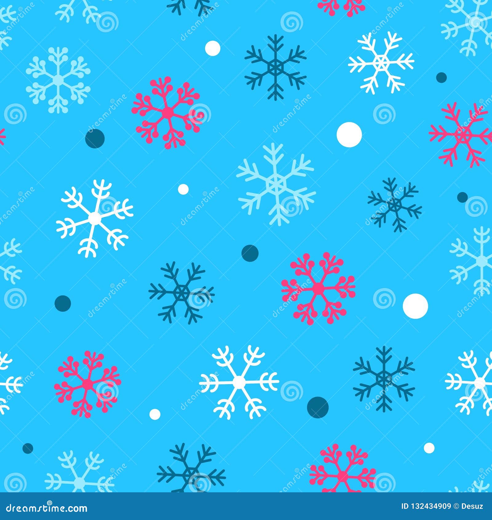 Seamless Winter Pattern. Snowflakes. Snow Vector Background Stock ...