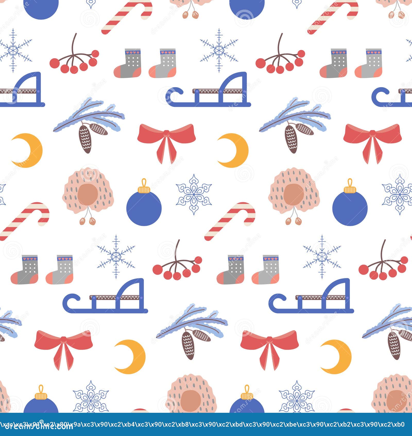 Seamless winter pattern stock vector. Illustration of ornament - 258005723