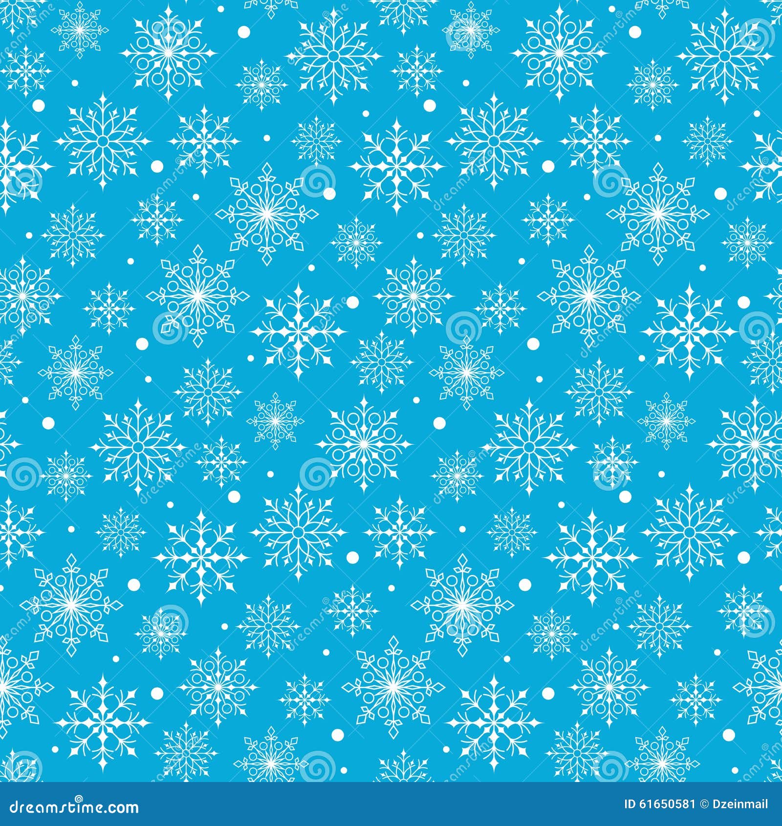 Seamless Winter Snow Flakes Background Pattern Stock Vector ...