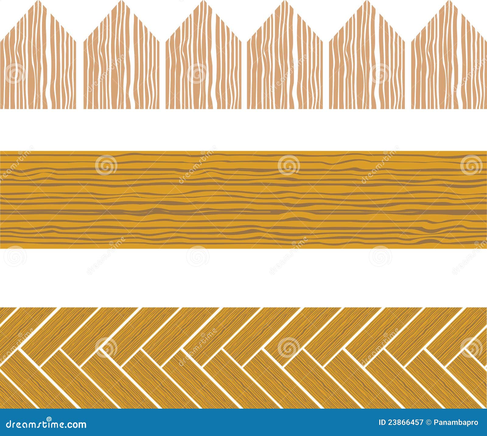 Seamless wood border stock vector. Illustration of tree - 23866457