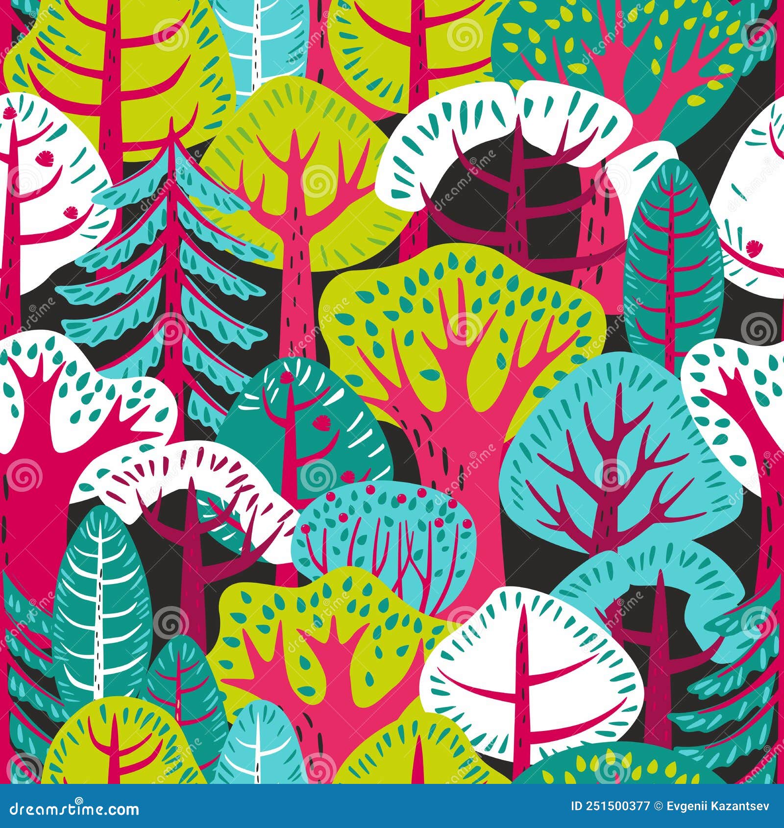 Seamless Wood Texture. Decorative Colored Trees Stock Vector ...