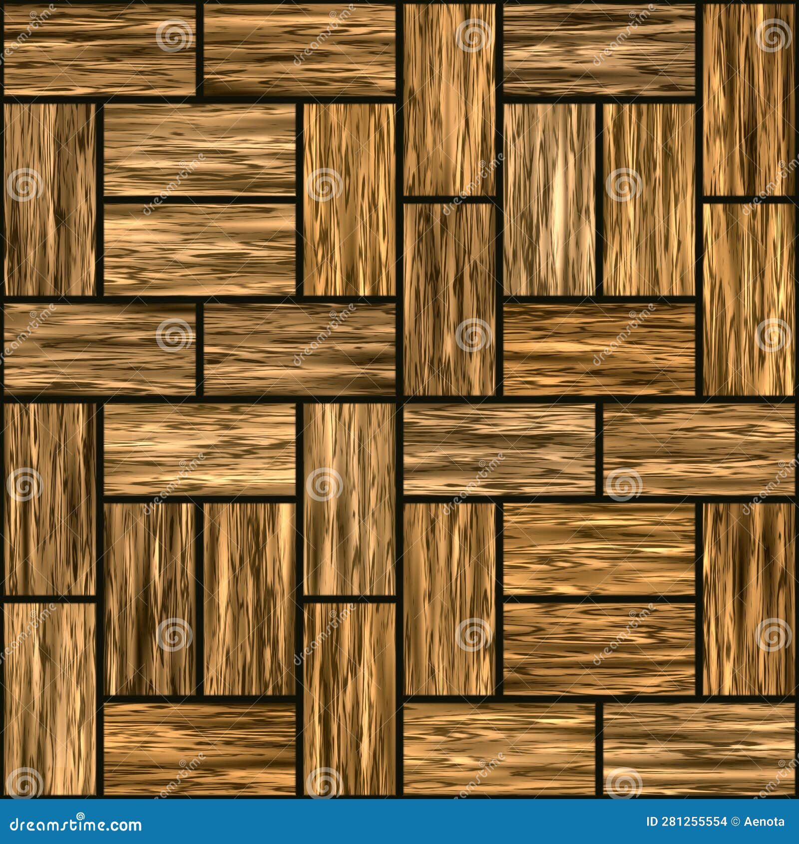 Seamless Wooden Parquet Pattern Stock Illustration - Illustration of ...