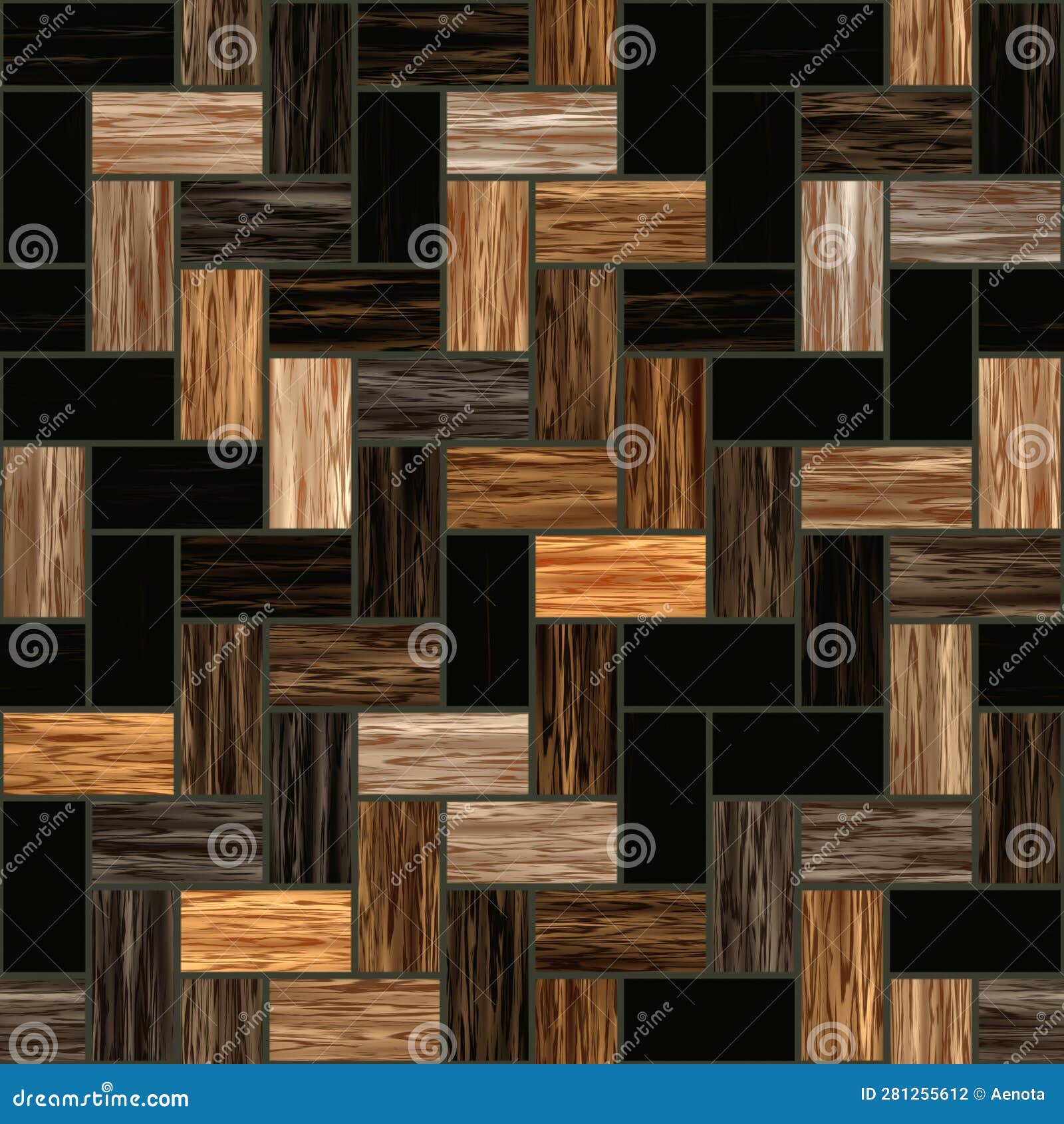 Seamless Wooden Parquet Pattern Stock Illustration - Illustration of ...