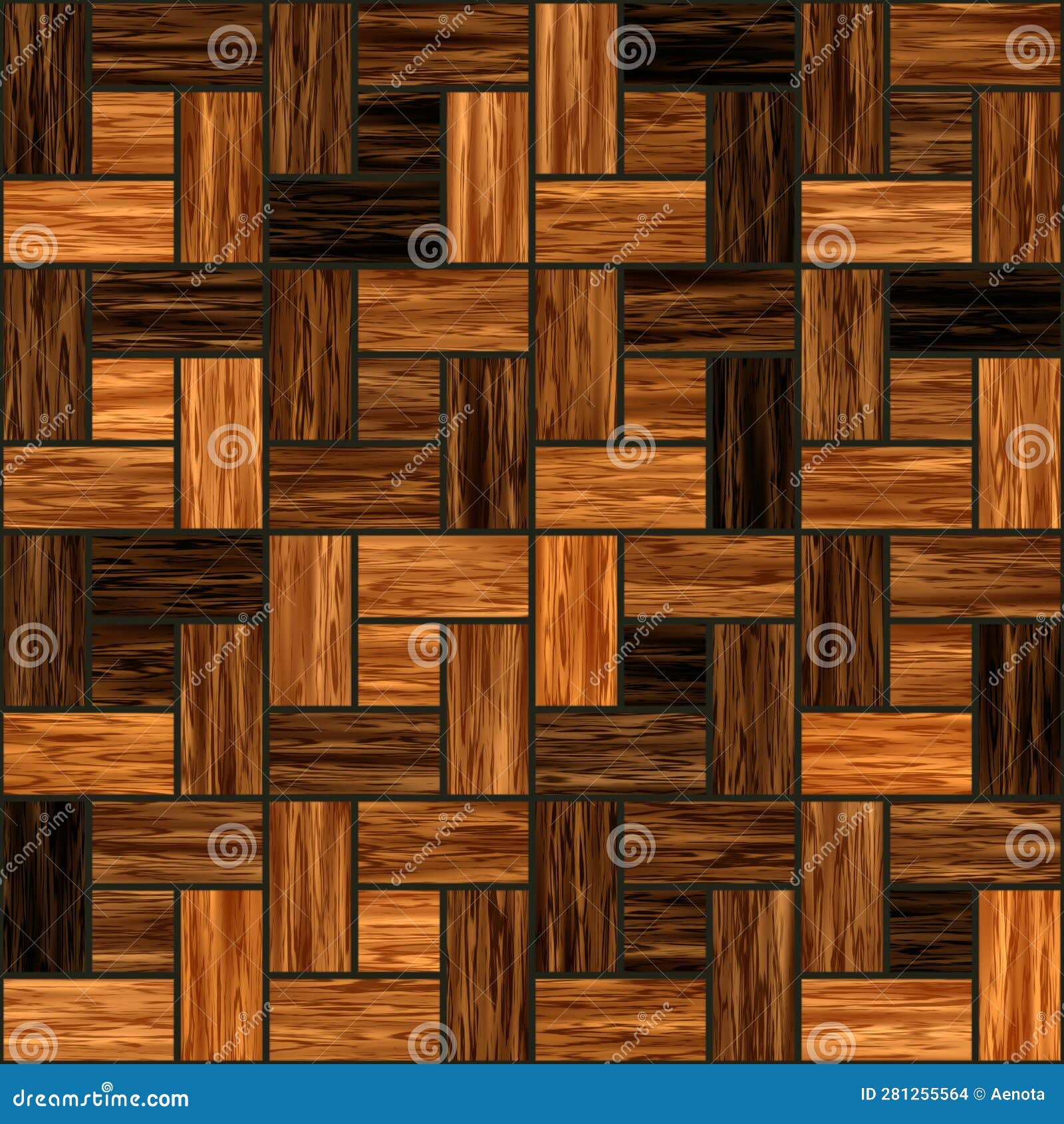 Seamless Wooden Parquet Pattern Stock Illustration - Illustration of ...