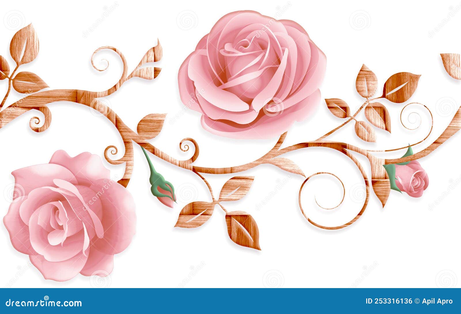 Seamless Wooden Strips for Wall Paper Stock Illustration - Illustration ...