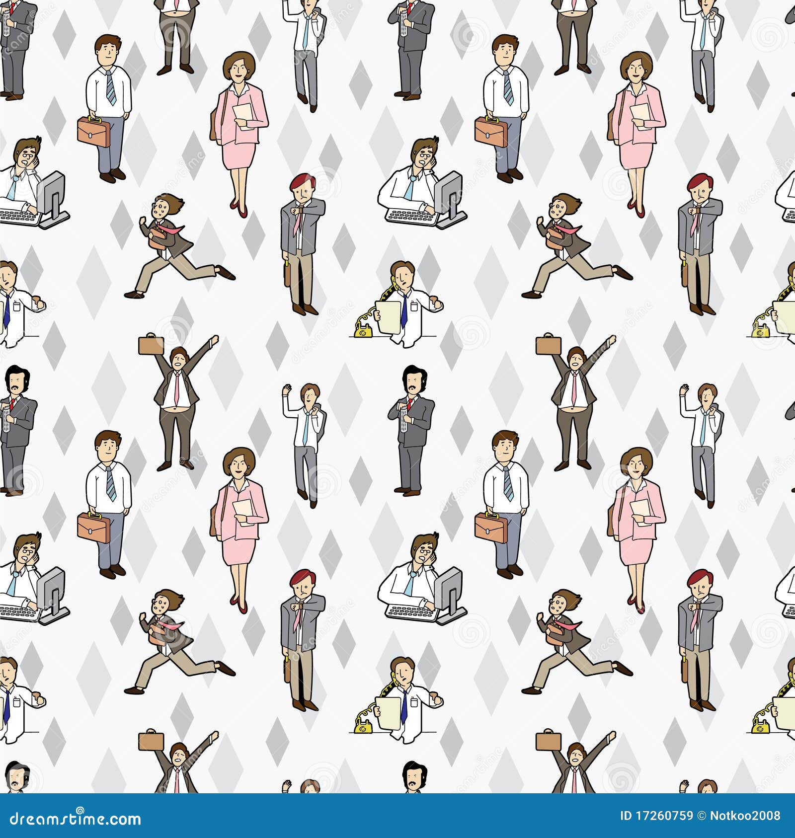 Seamless worker pattern stock vector. Illustration of lady - 17260759