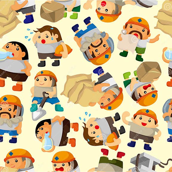 Seamless worker pattern stock vector. Illustration of engineer - 19204111