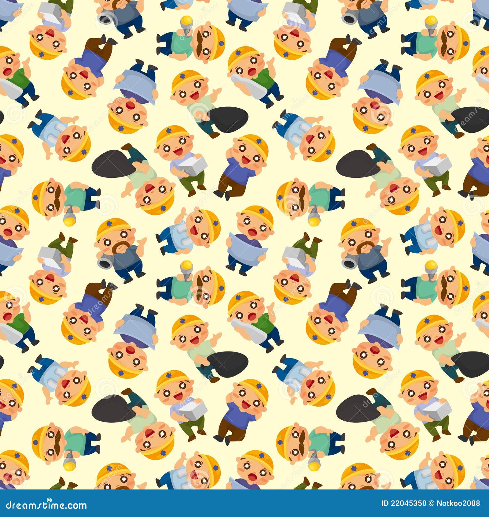 Seamless worker pattern stock vector. Illustration of contractor - 22045350