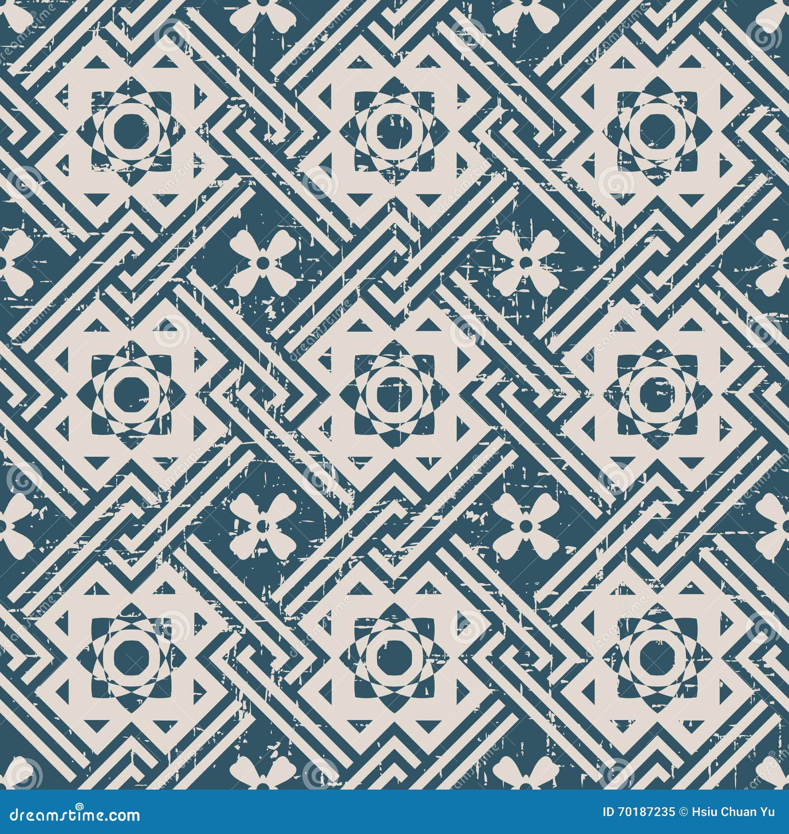 Seamless Worn Out Antique Background 069_cross Square Frame Flower ...